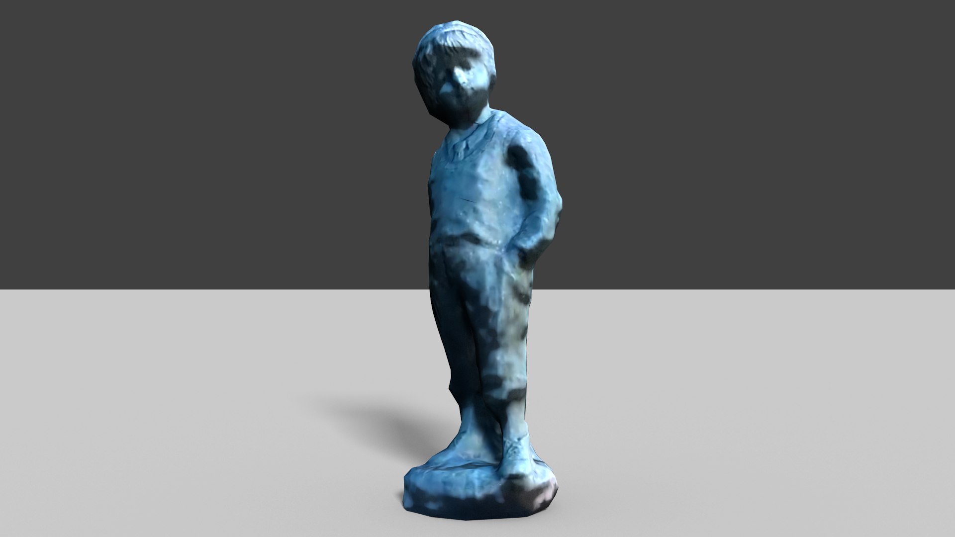 3d statue boy