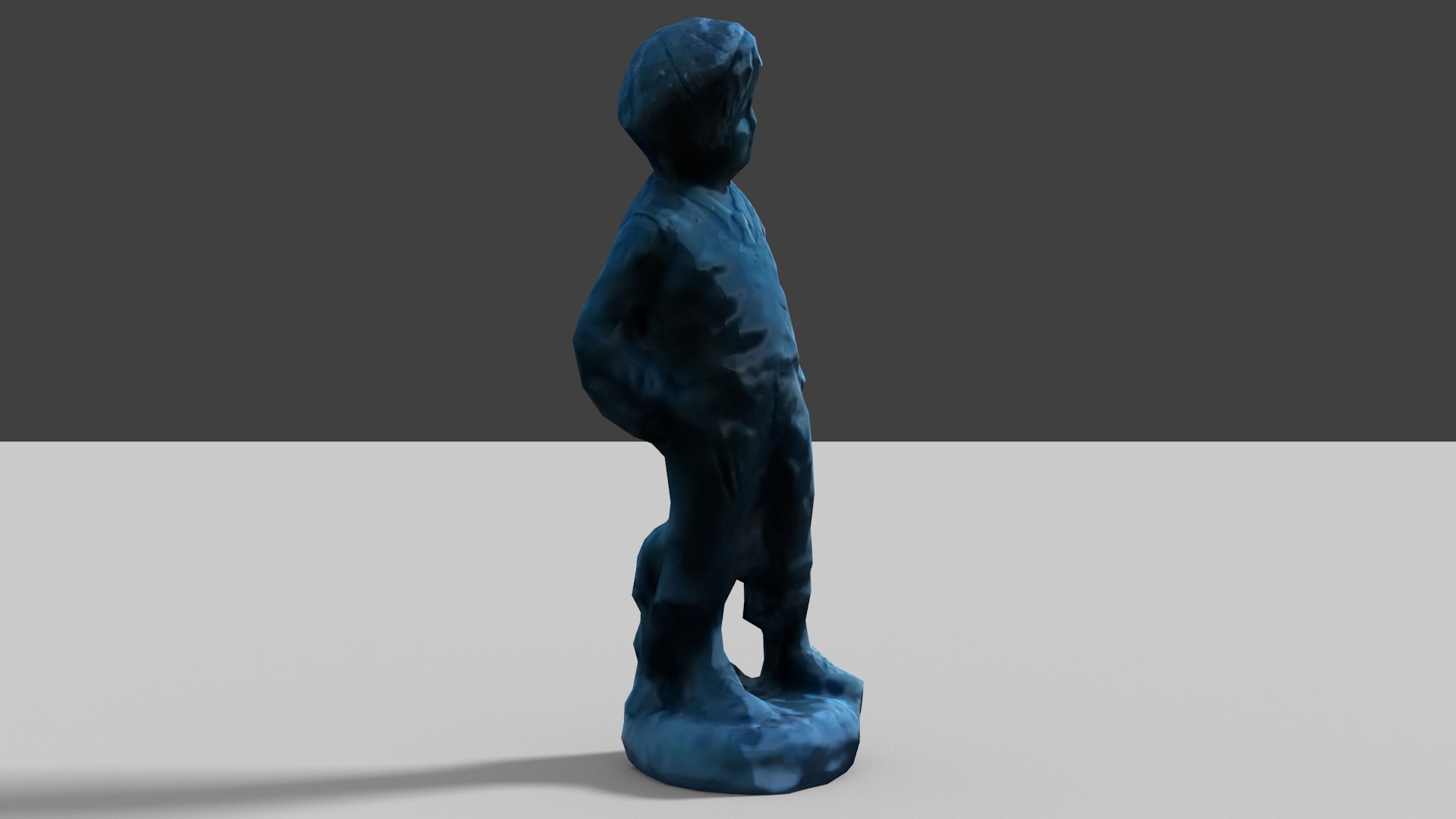 3d statue boy