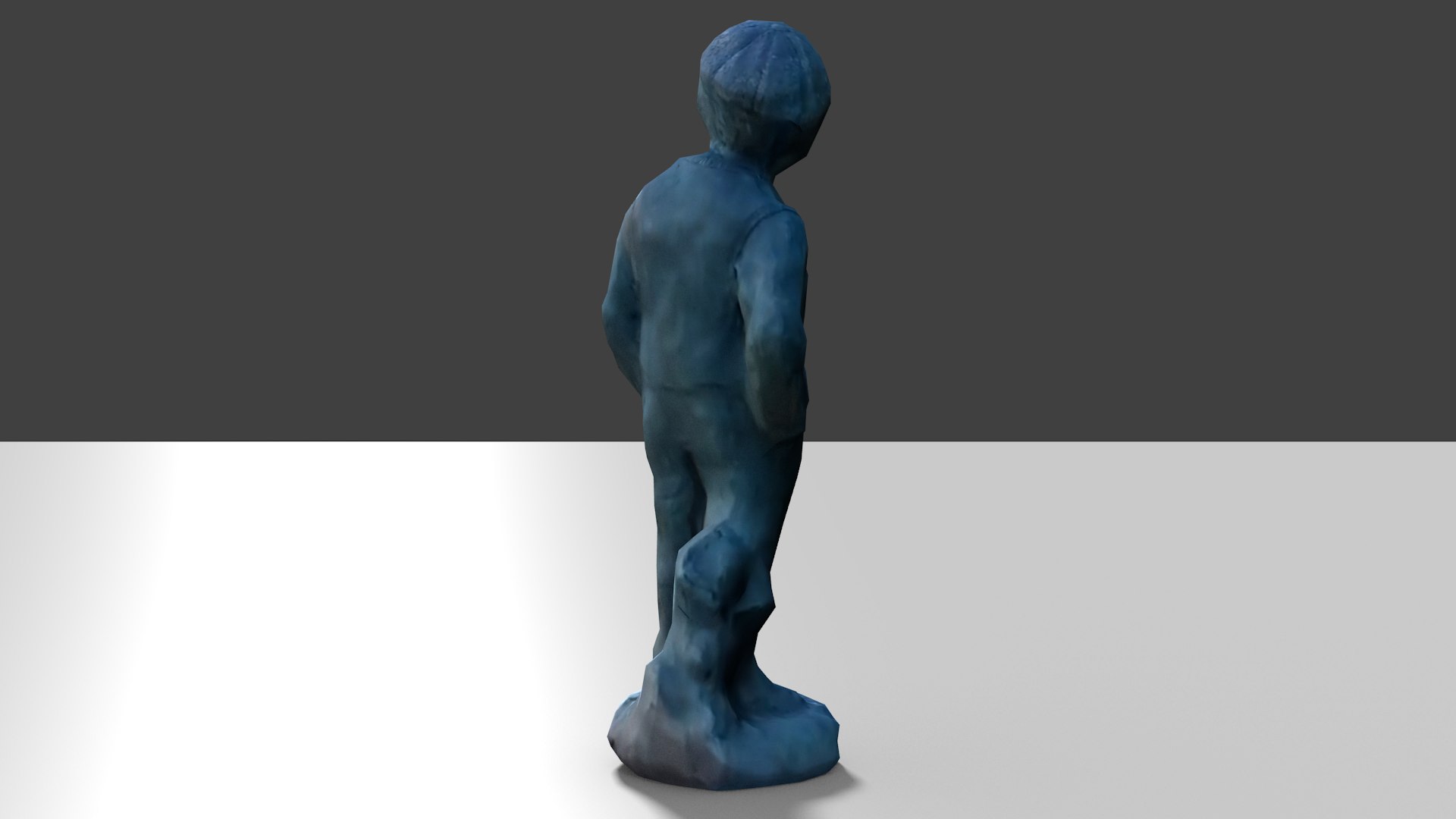 3d statue boy