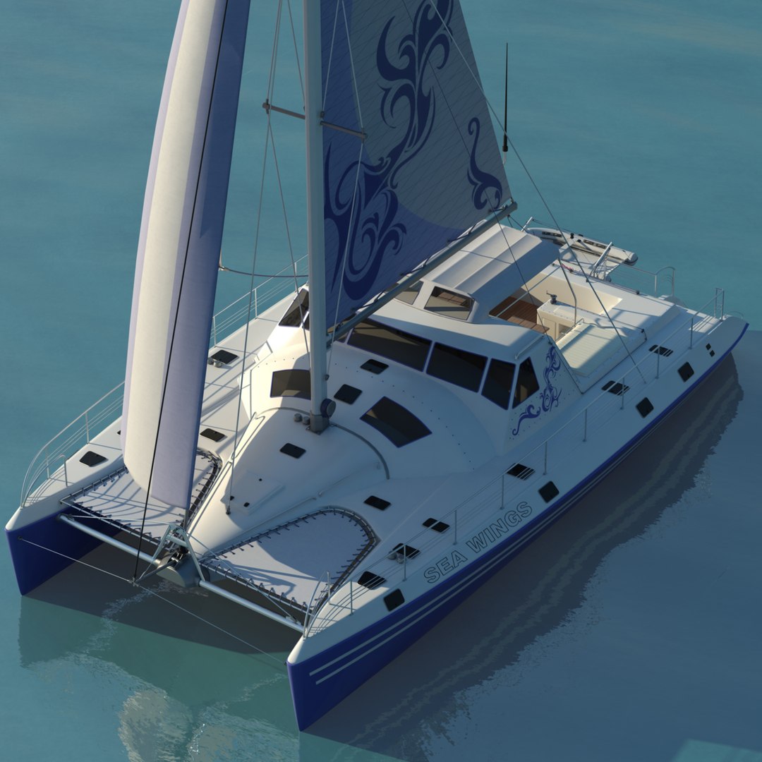 3ds Max Catamaran Boat