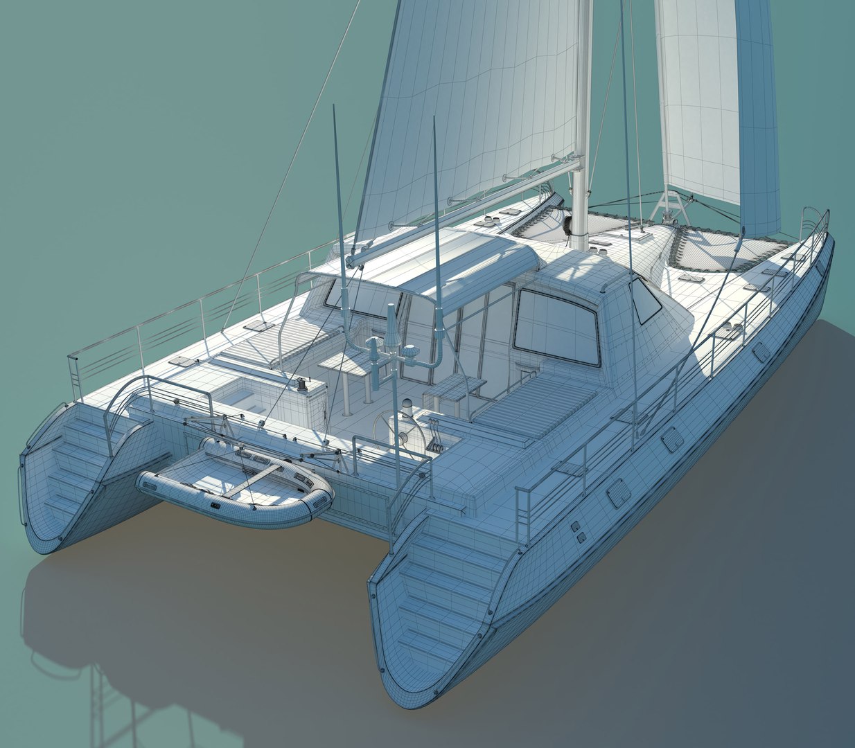 3ds Max Catamaran Boat