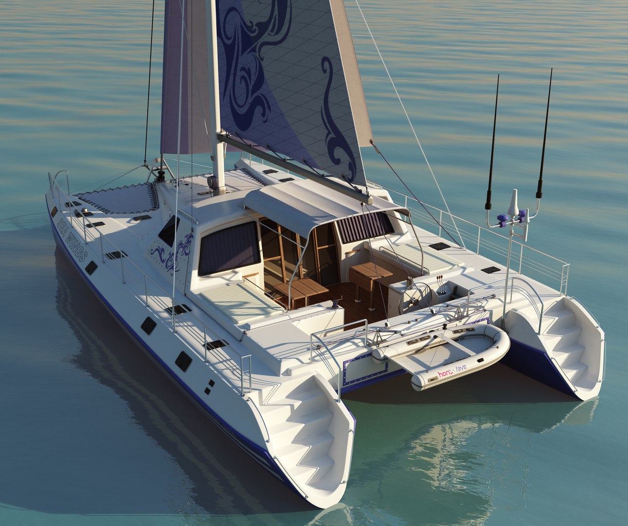 3ds Max Catamaran Boat