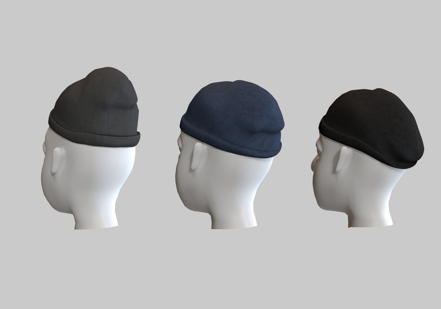 3x Hats Collection 3D Model - TurboSquid 1896347