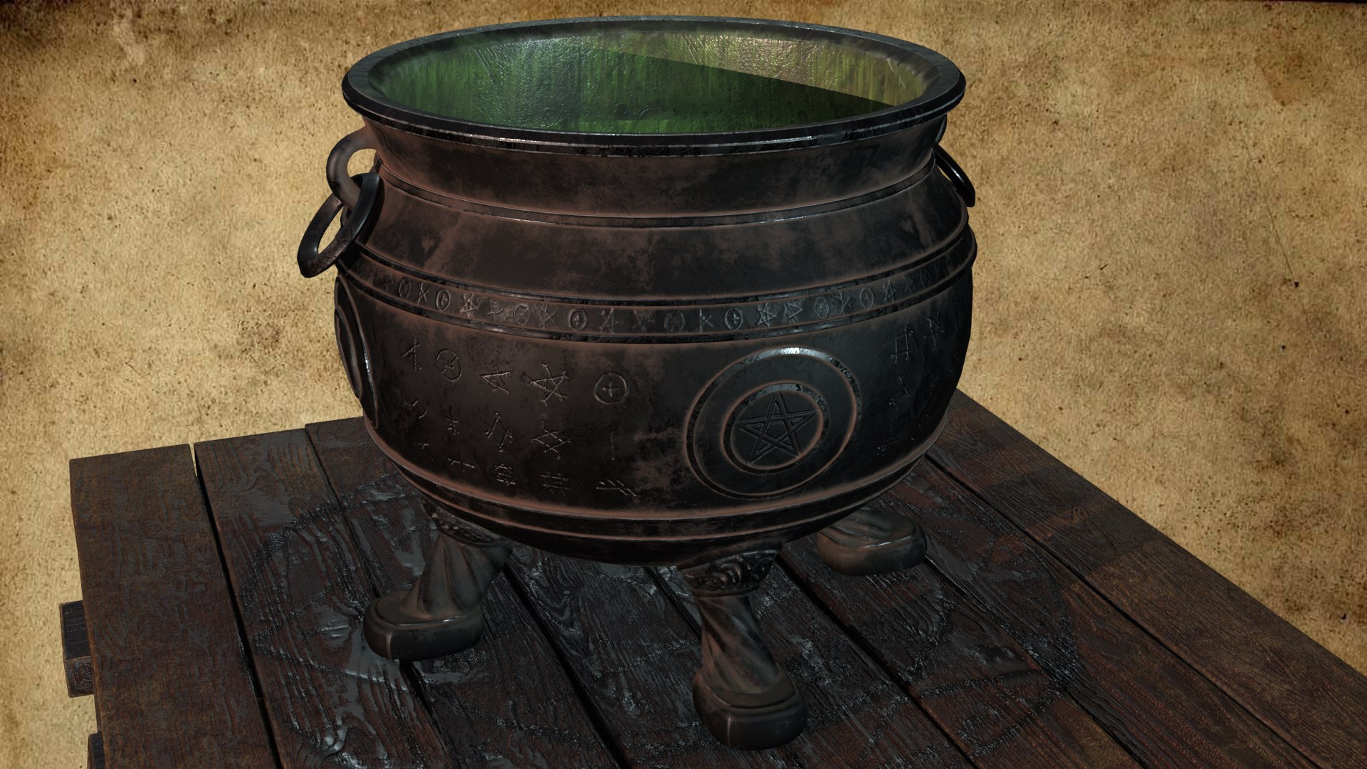 3D Model Cauldron - TurboSquid 2328552