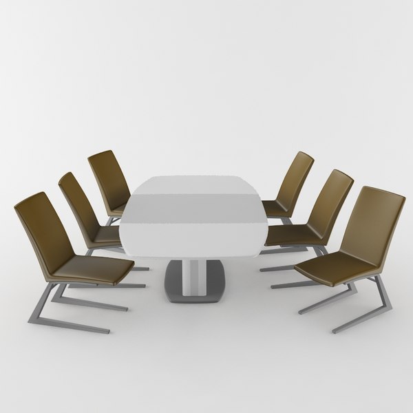 3d model modern dining table
