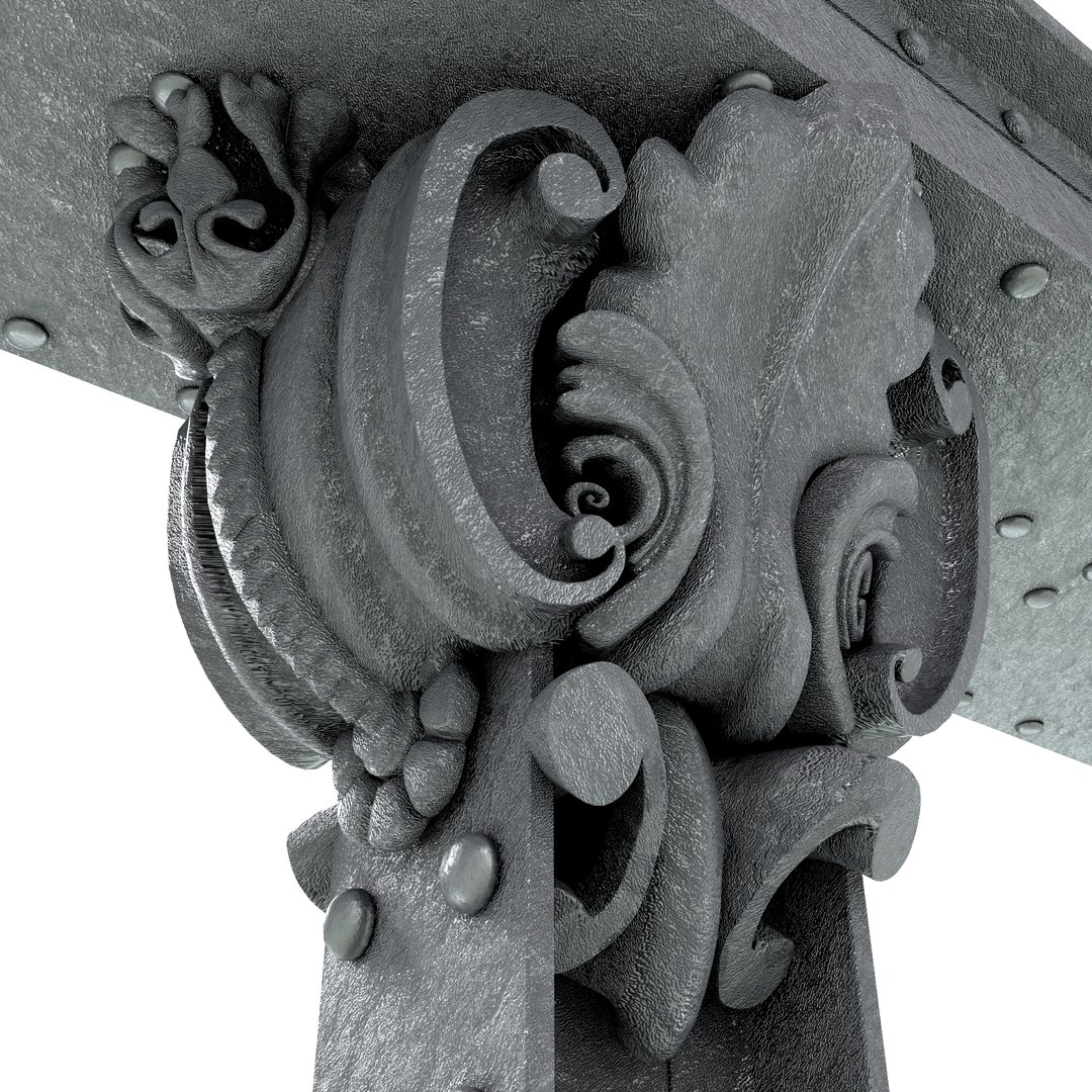 3D cast iron column - TurboSquid 1632377
