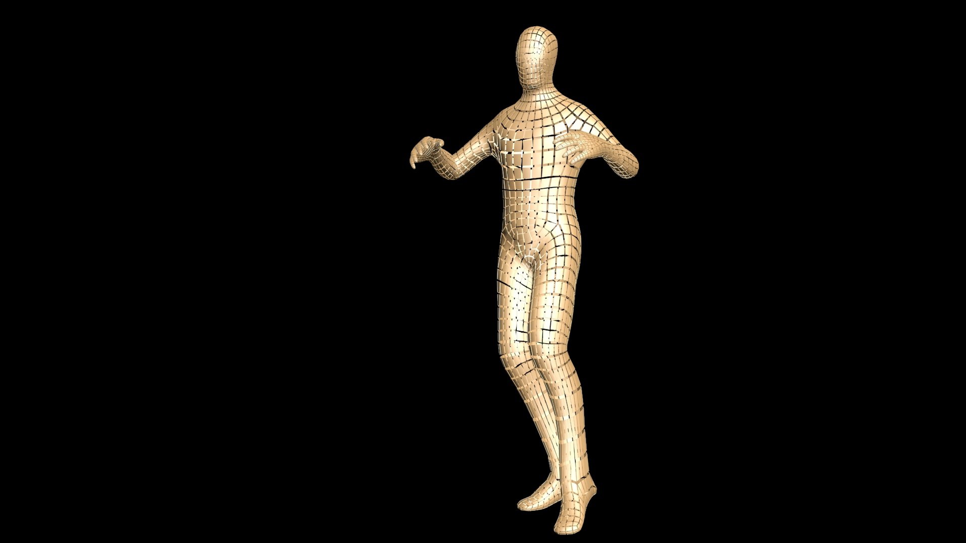 Gold-Plated Polygon Dancer Animated Humanoid 3D Model - TurboSquid 2433000