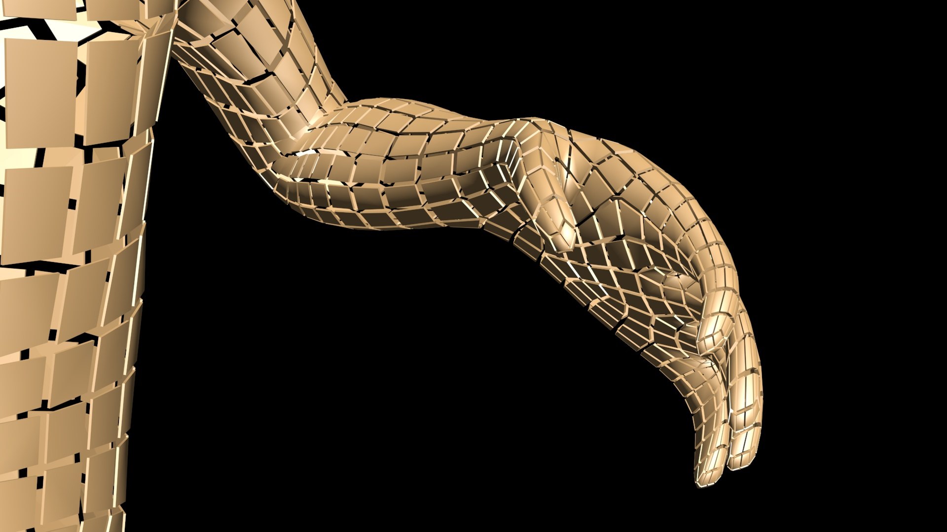 Gold-Plated Polygon Dancer Animated Humanoid 3D Model - TurboSquid 2433000