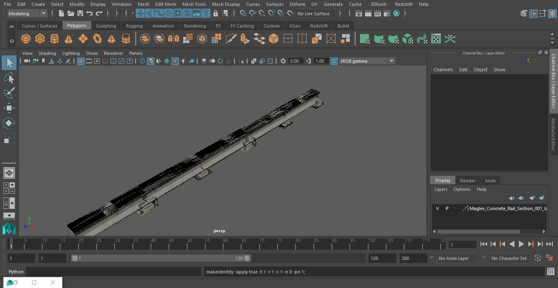 Maglev Concrete Rail Section model - TurboSquid 2080757