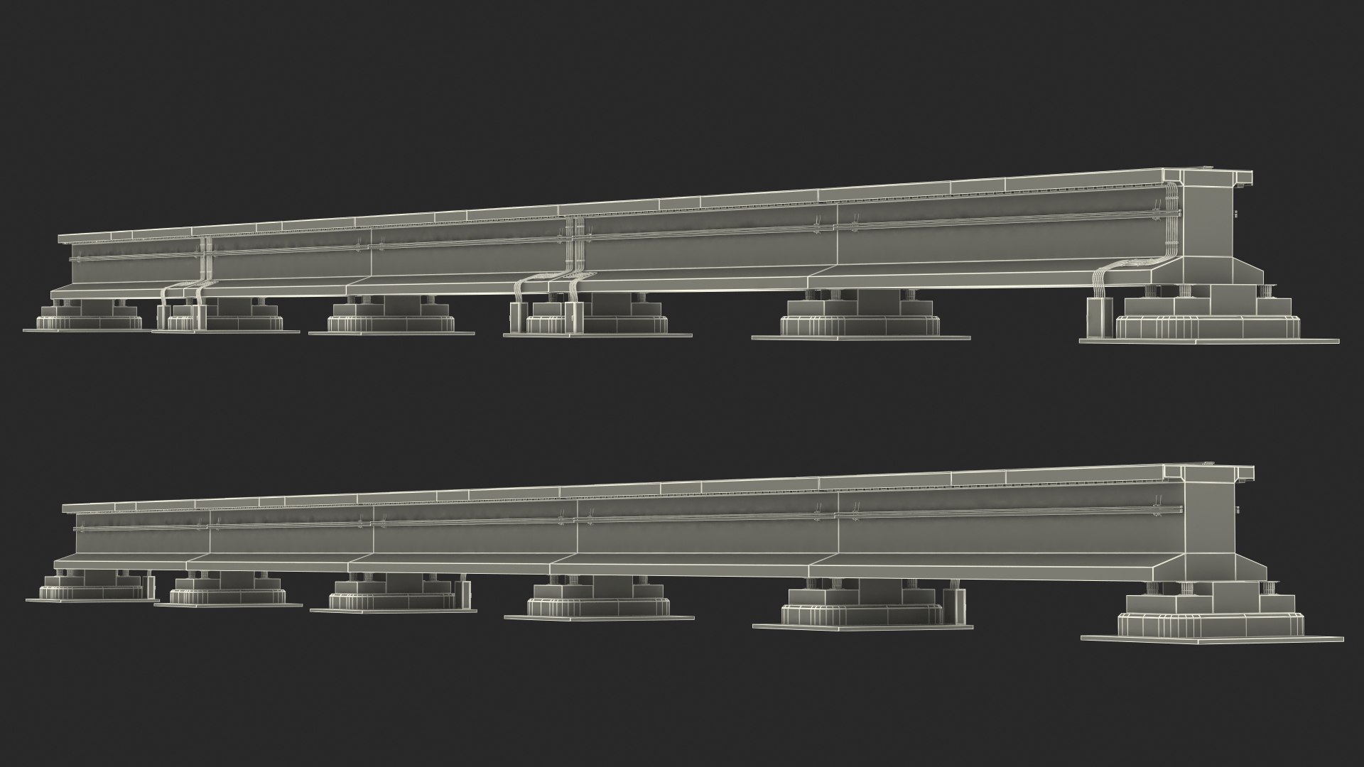 Maglev Concrete Rail Section model - TurboSquid 2080757