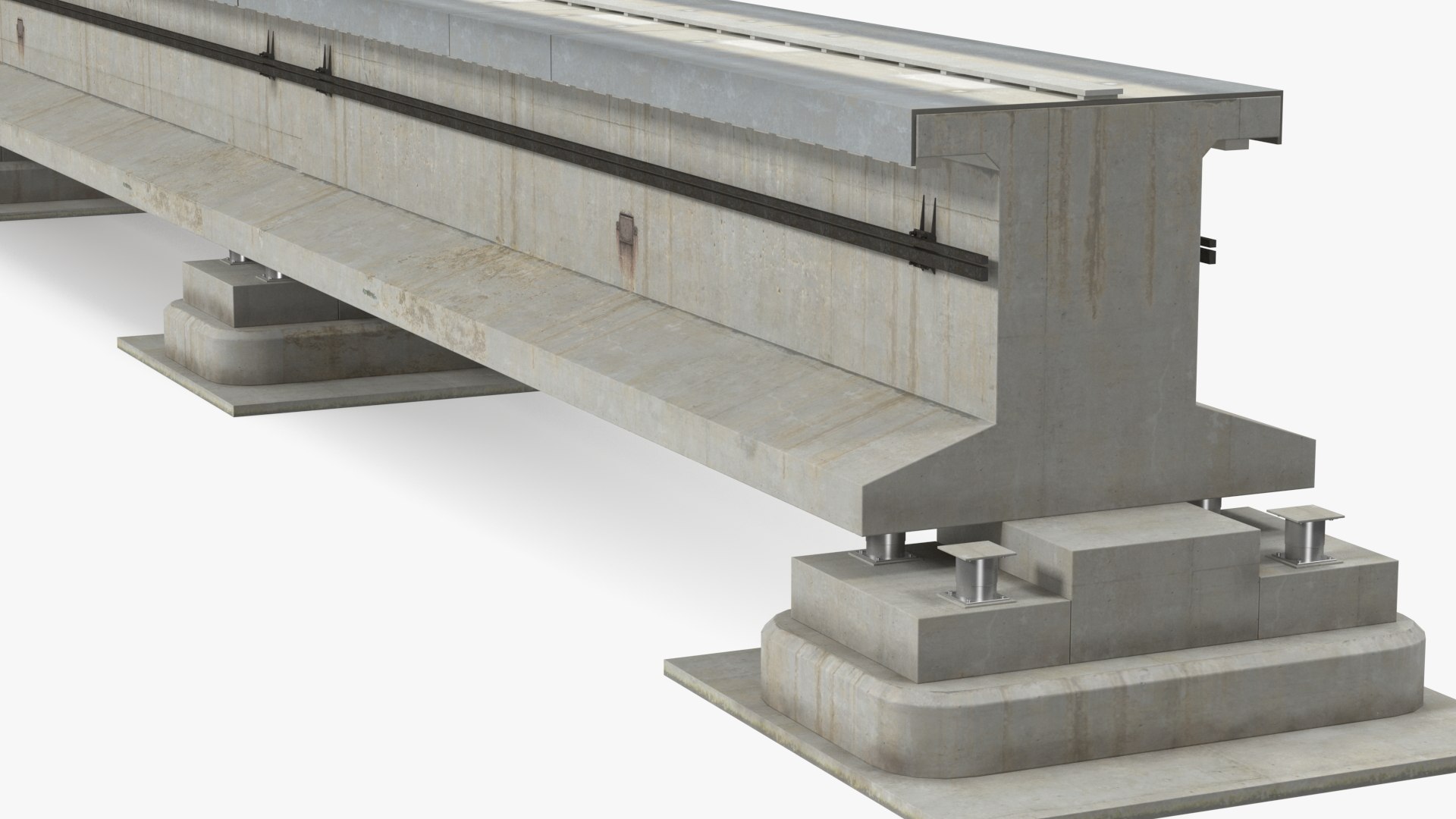 Maglev Concrete Rail Section model - TurboSquid 2080757