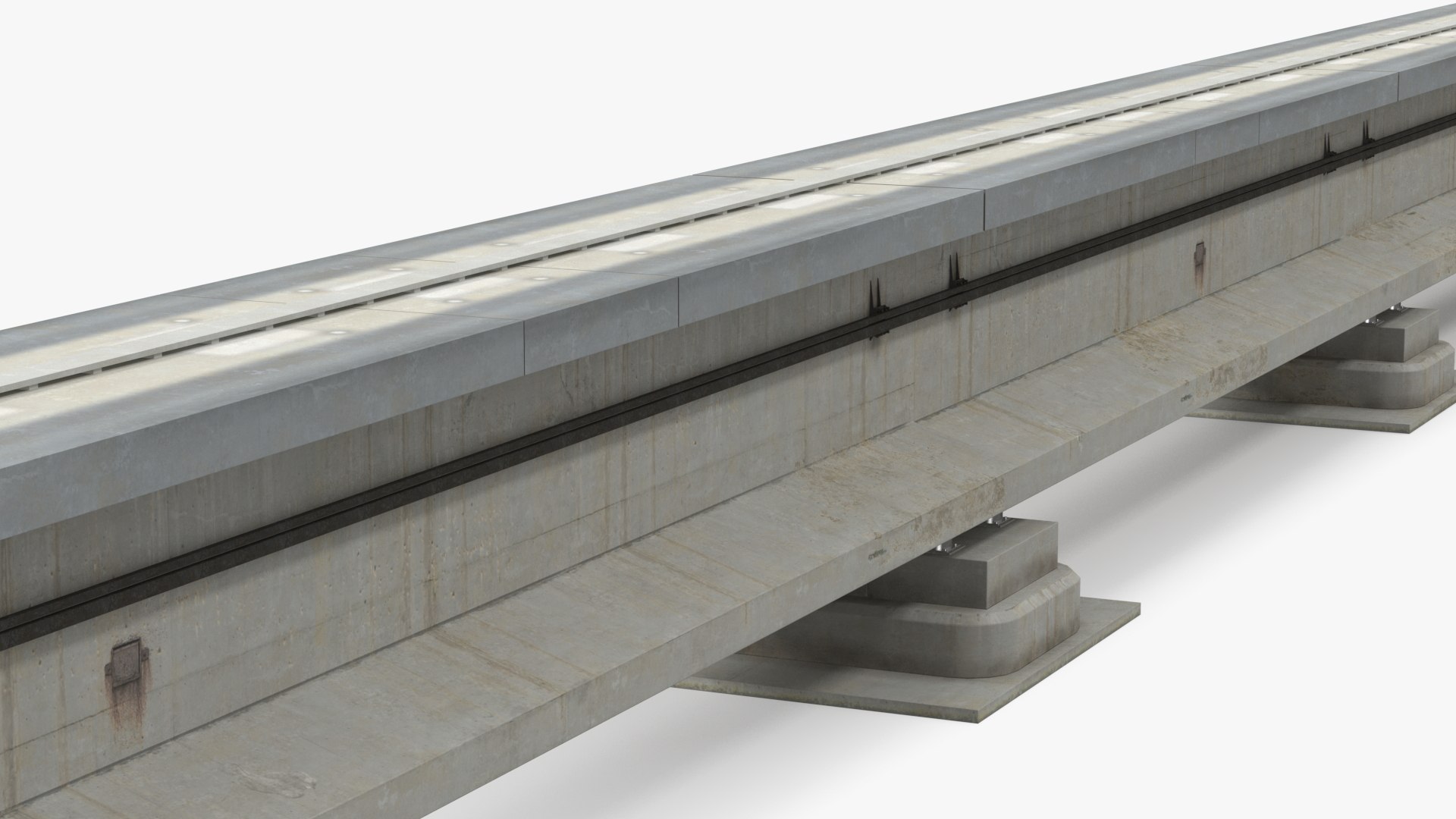Maglev Concrete Rail Section model - TurboSquid 2080757