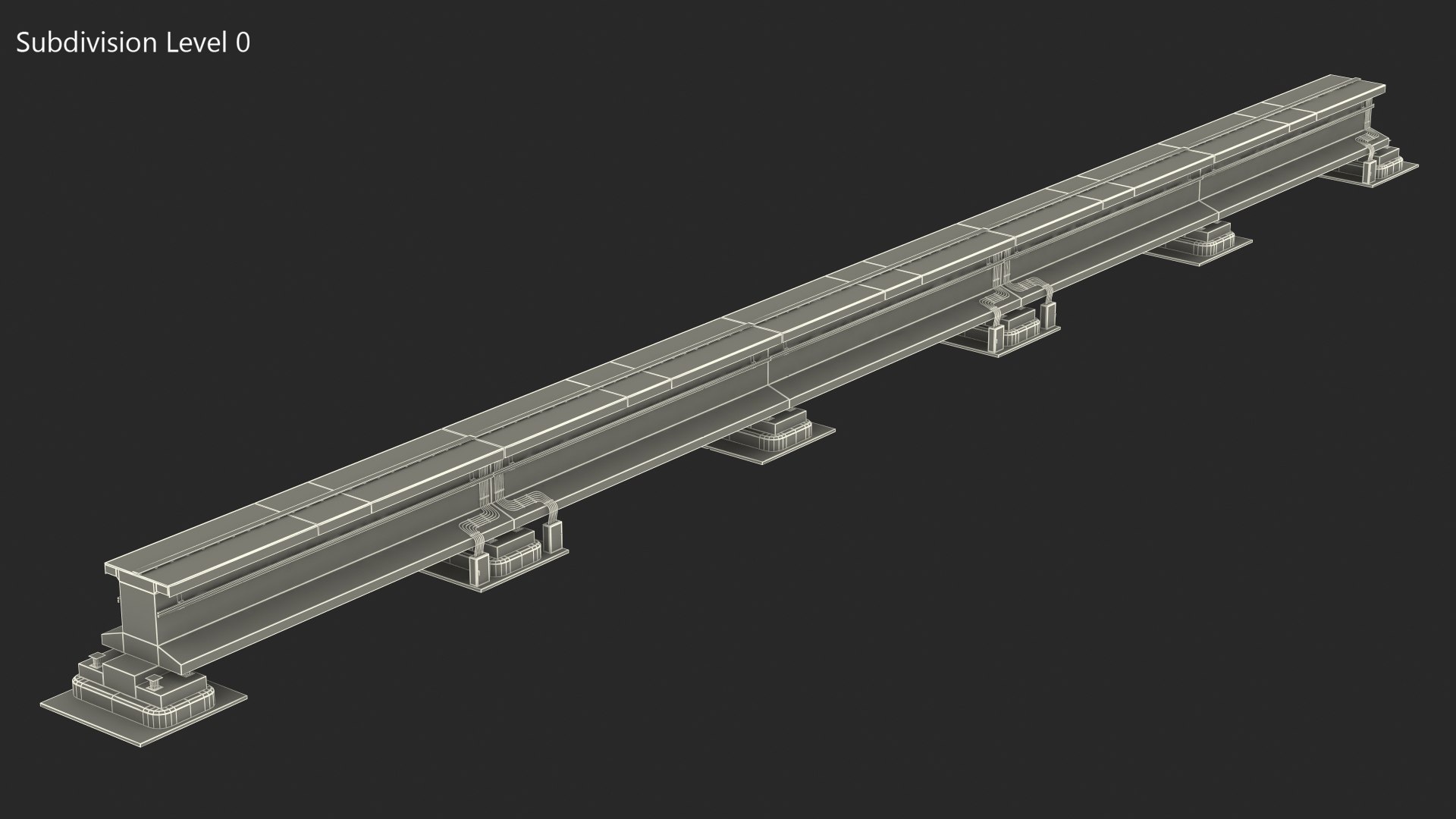 Maglev Concrete Rail Section model - TurboSquid 2080757
