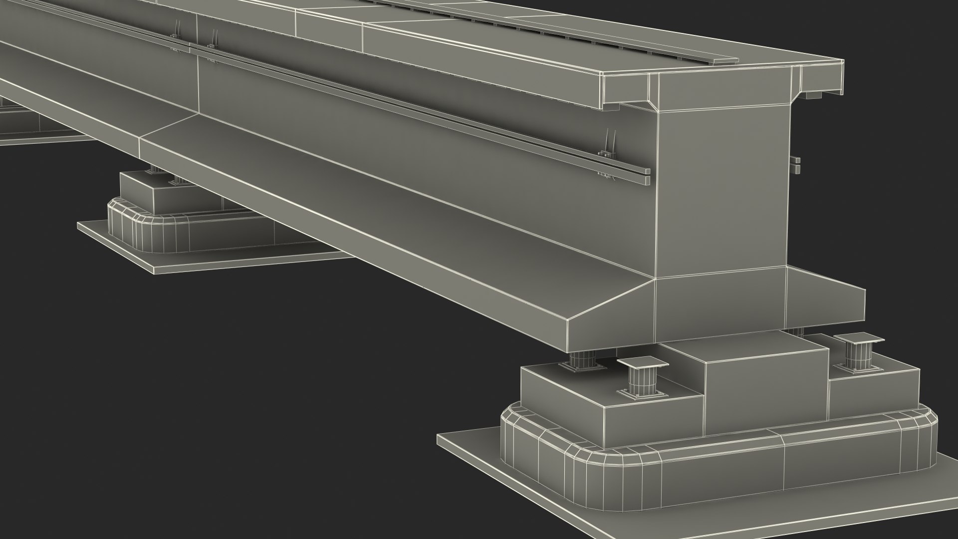 Maglev Concrete Rail Section model - TurboSquid 2080757