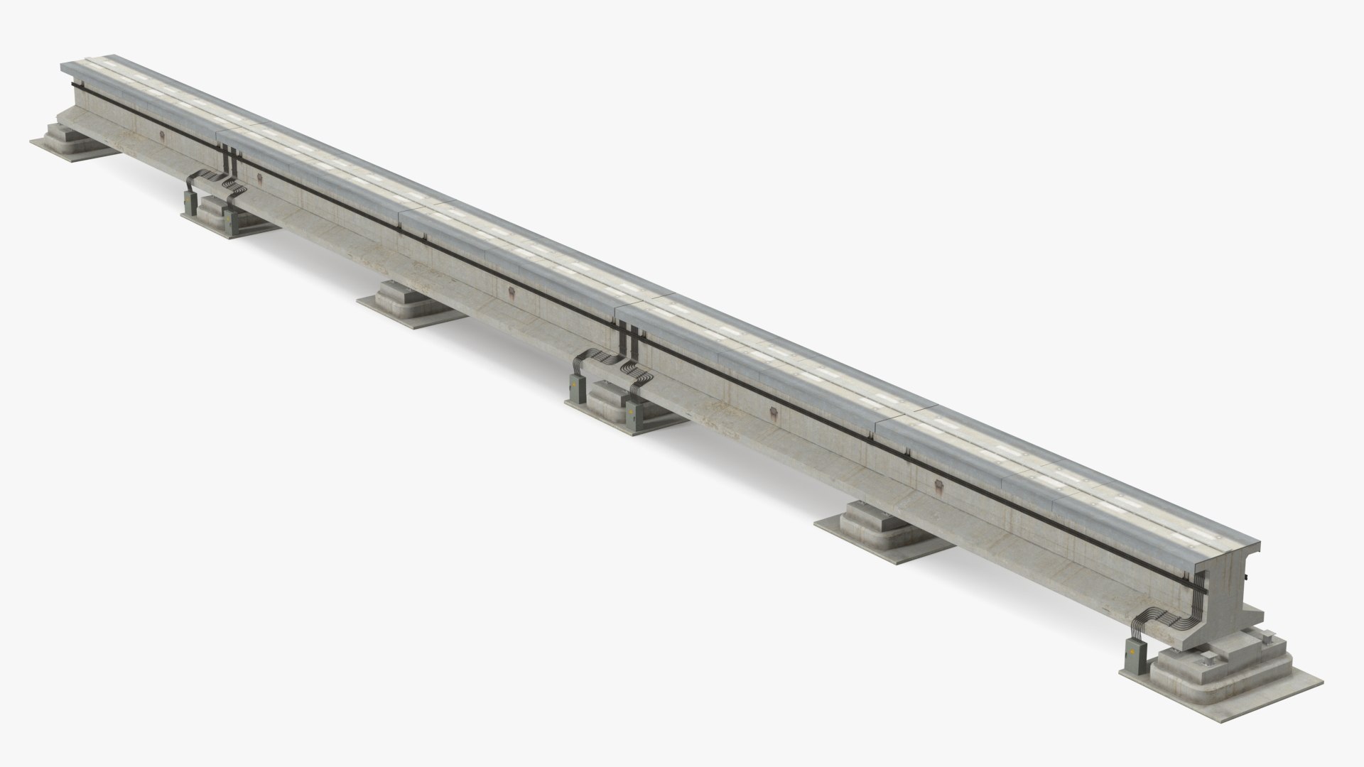 Maglev Concrete Rail Section model - TurboSquid 2080757