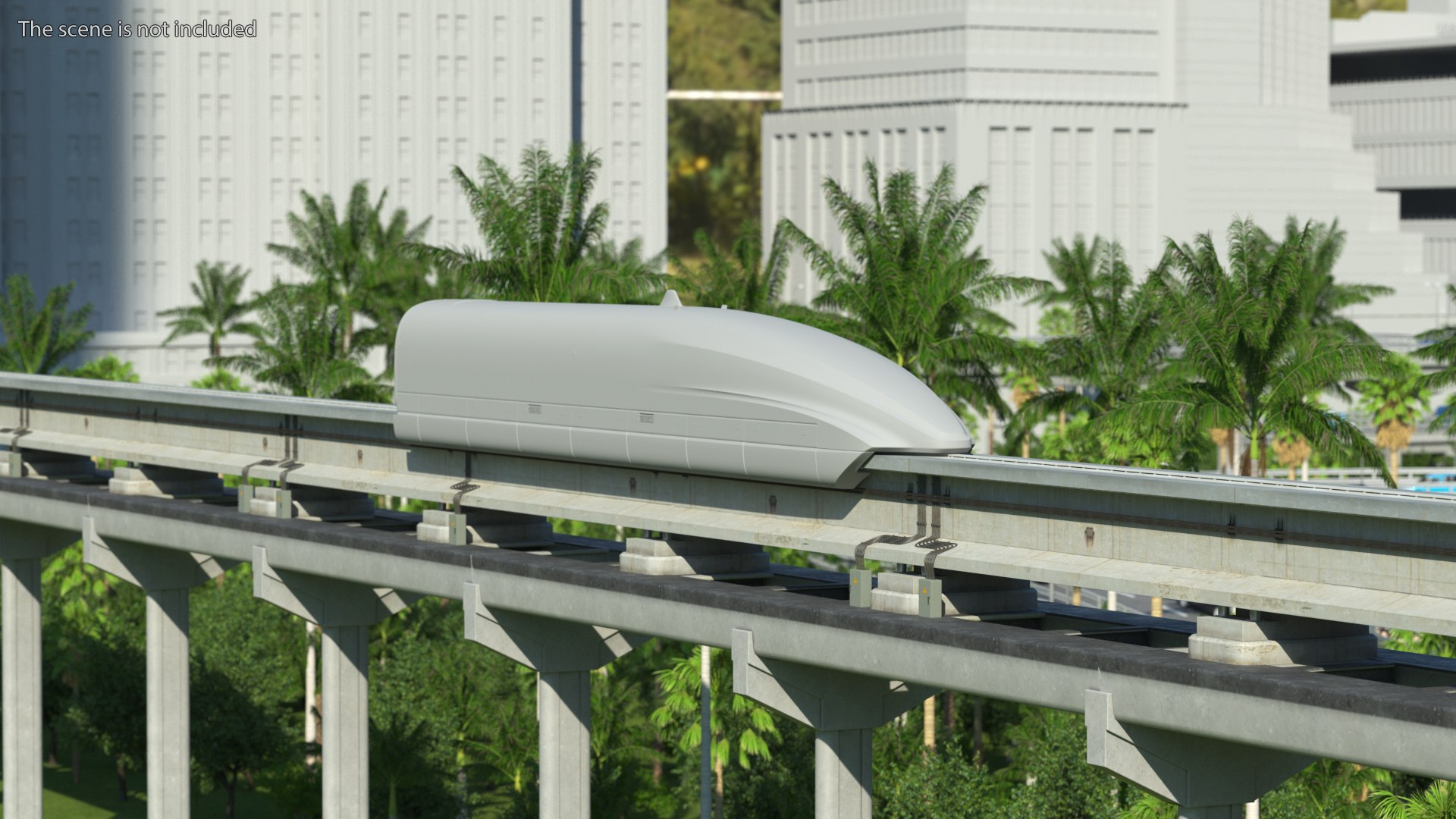 Maglev Concrete Rail Section model - TurboSquid 2080757