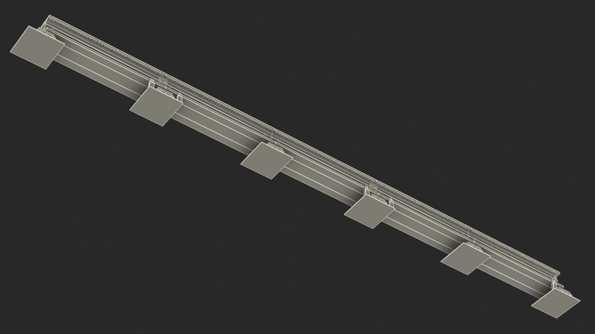 Maglev Concrete Rail Section model - TurboSquid 2080757
