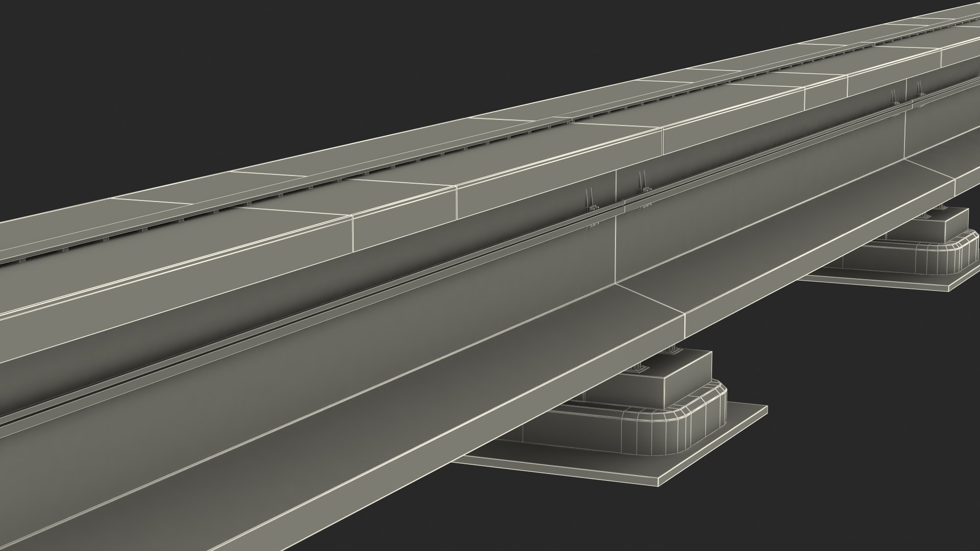 Maglev Concrete Rail Section model - TurboSquid 2080757