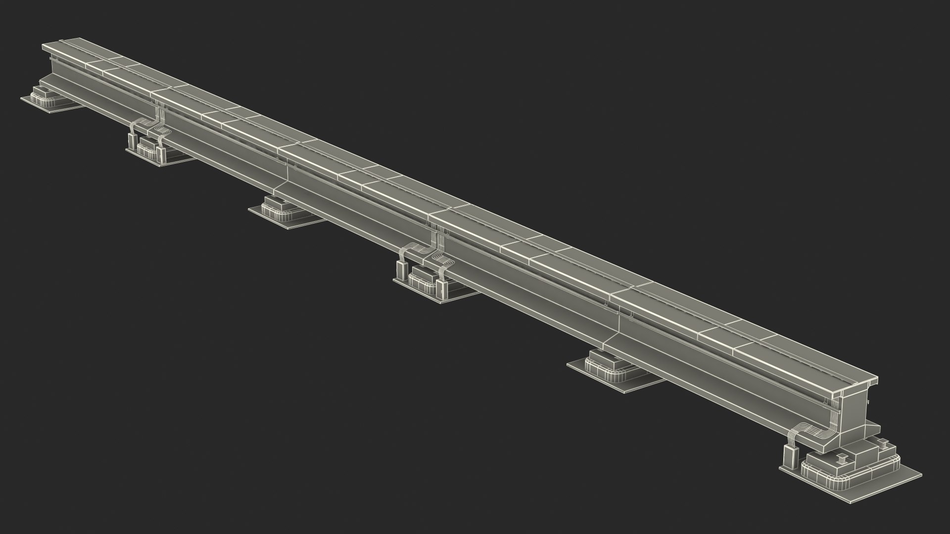 Maglev Concrete Rail Section model - TurboSquid 2080757