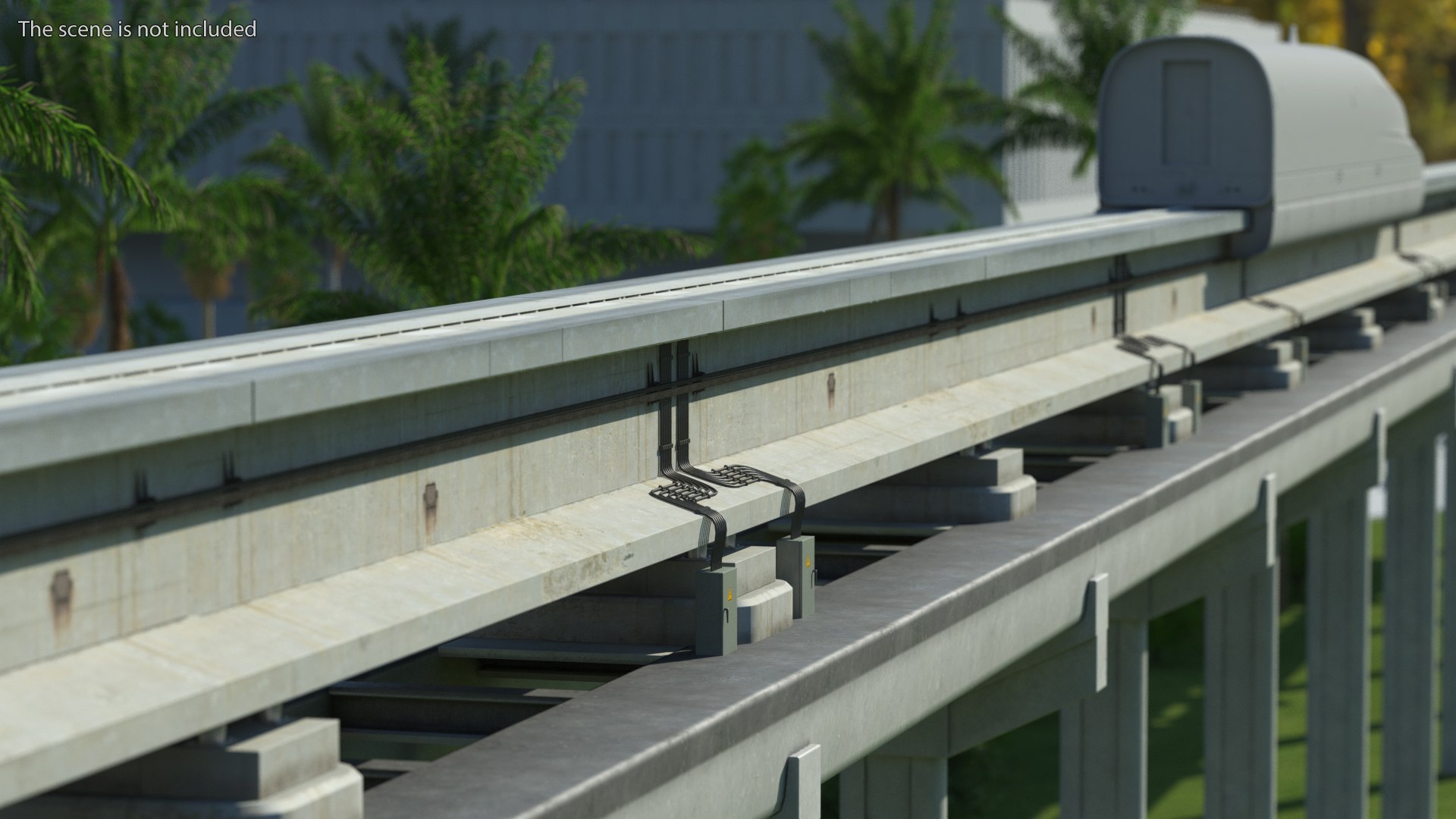 Maglev Concrete Rail Section model - TurboSquid 2080757