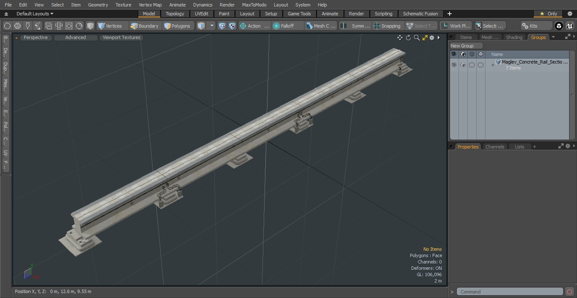 Maglev Concrete Rail Section model - TurboSquid 2080757