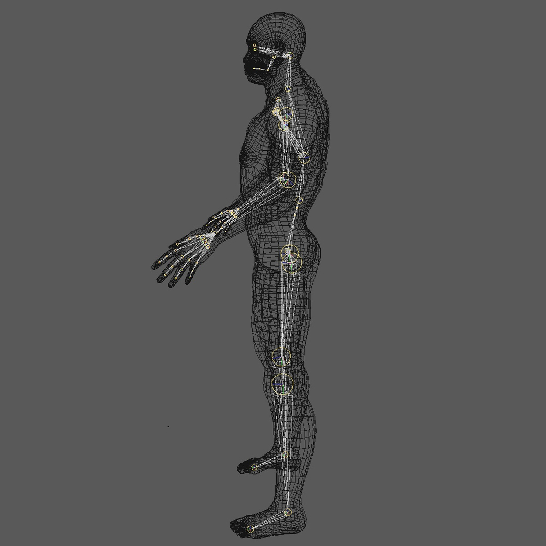 3d realistic african man rigged model