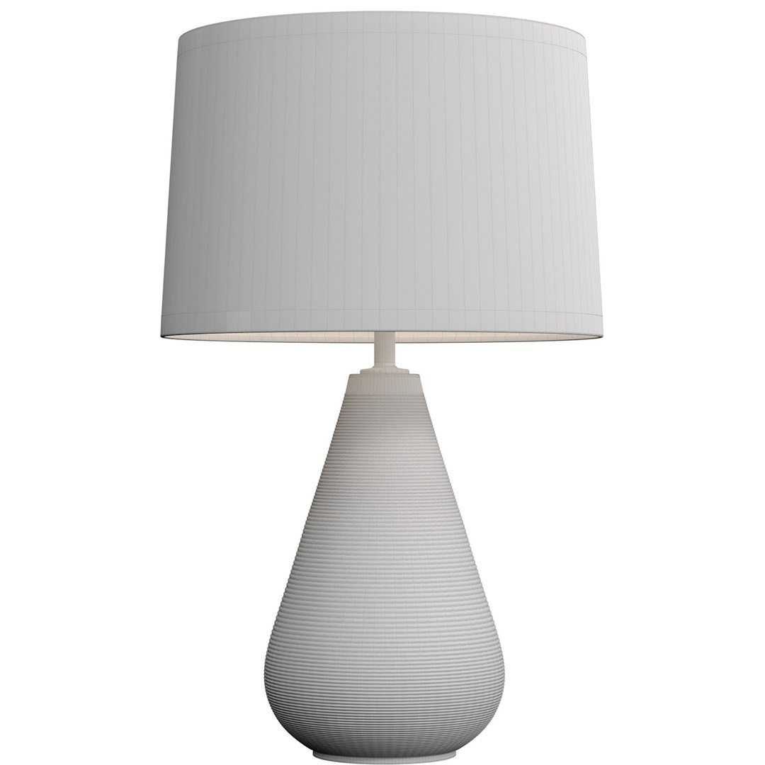 3D Model Scandinavian Style Fluted Modern European Nightstand Table Lamp 3D Model - TurboSquid ...