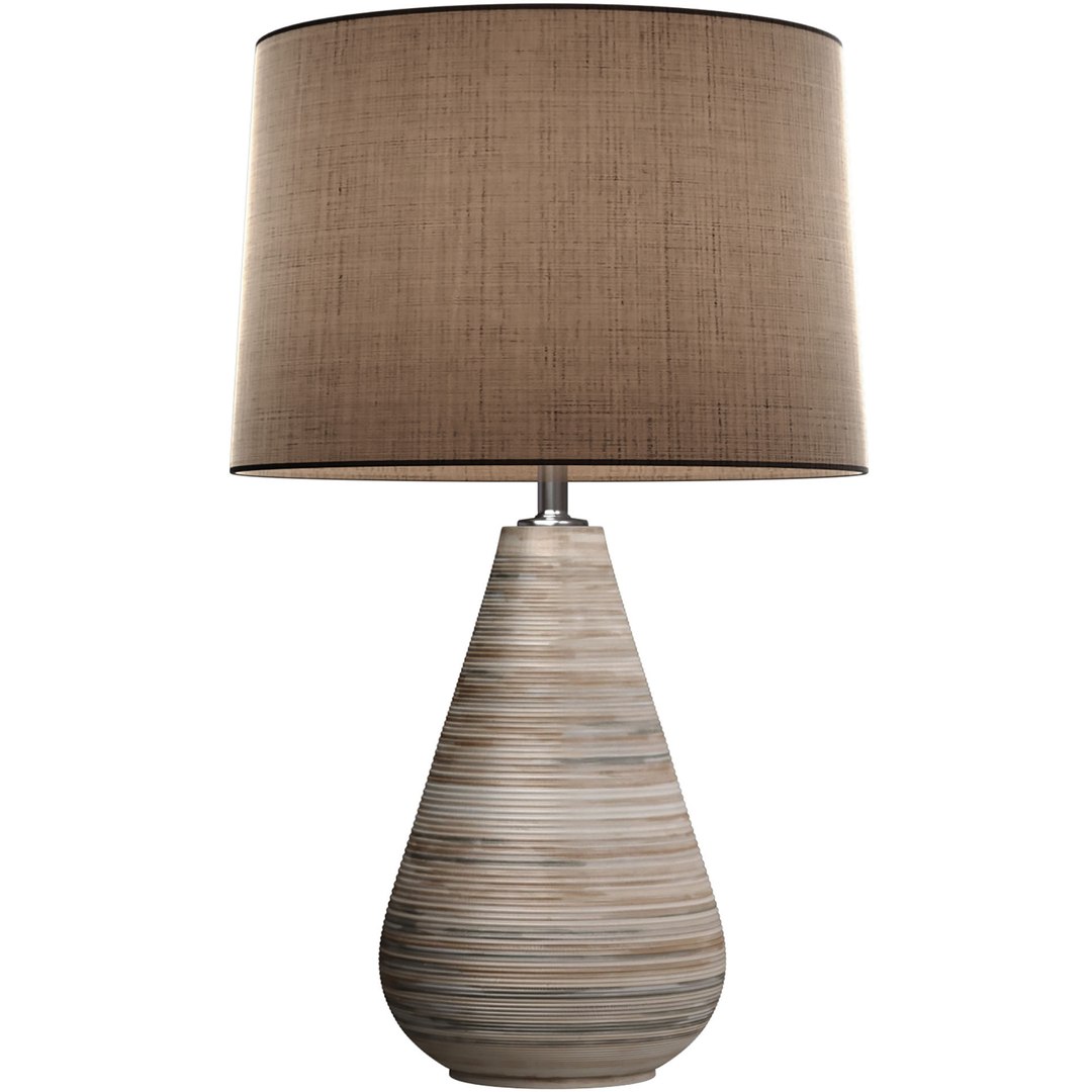 3D Model Scandinavian Style Fluted Modern European Nightstand Table ...