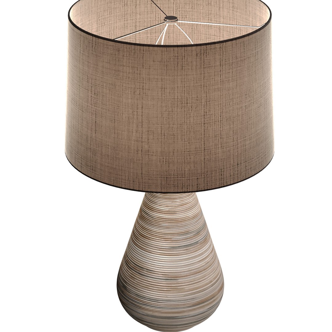 3D Model Scandinavian Style Fluted Modern European Nightstand Table ...