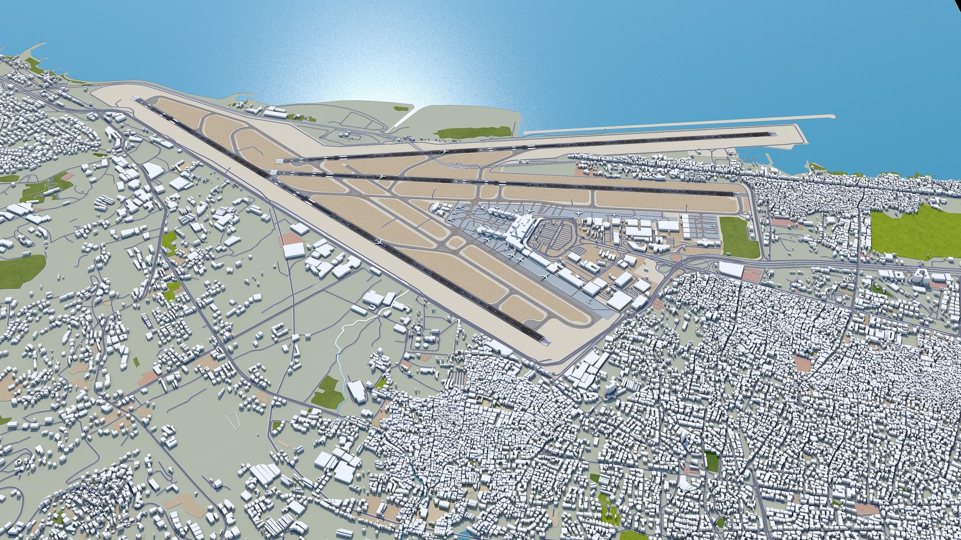 3D Beirut Rafic Hariri Airport Model - TurboSquid 2005110