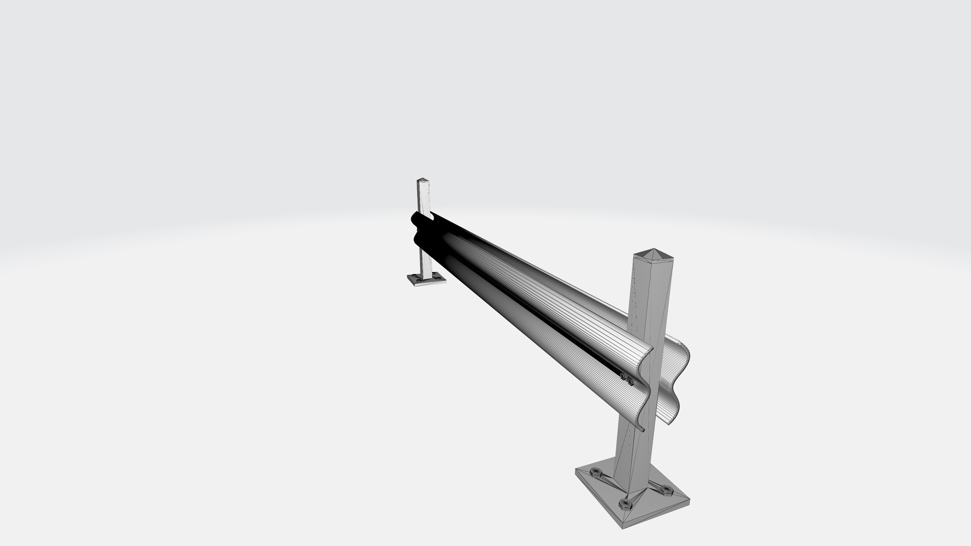 3D Road Safety Barrier Guard Rail 3D Model - TurboSquid 2160795