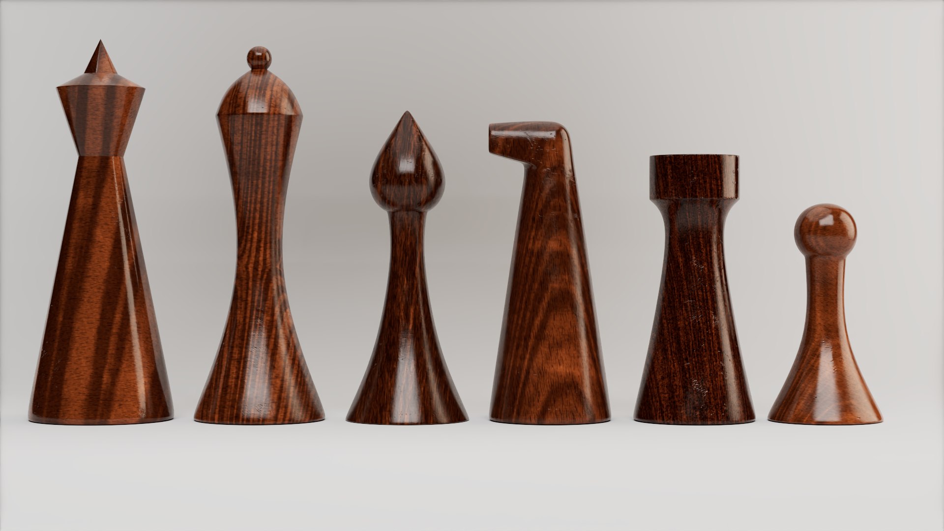 3D Antique Abstract Chess Set - TurboSquid 2130814