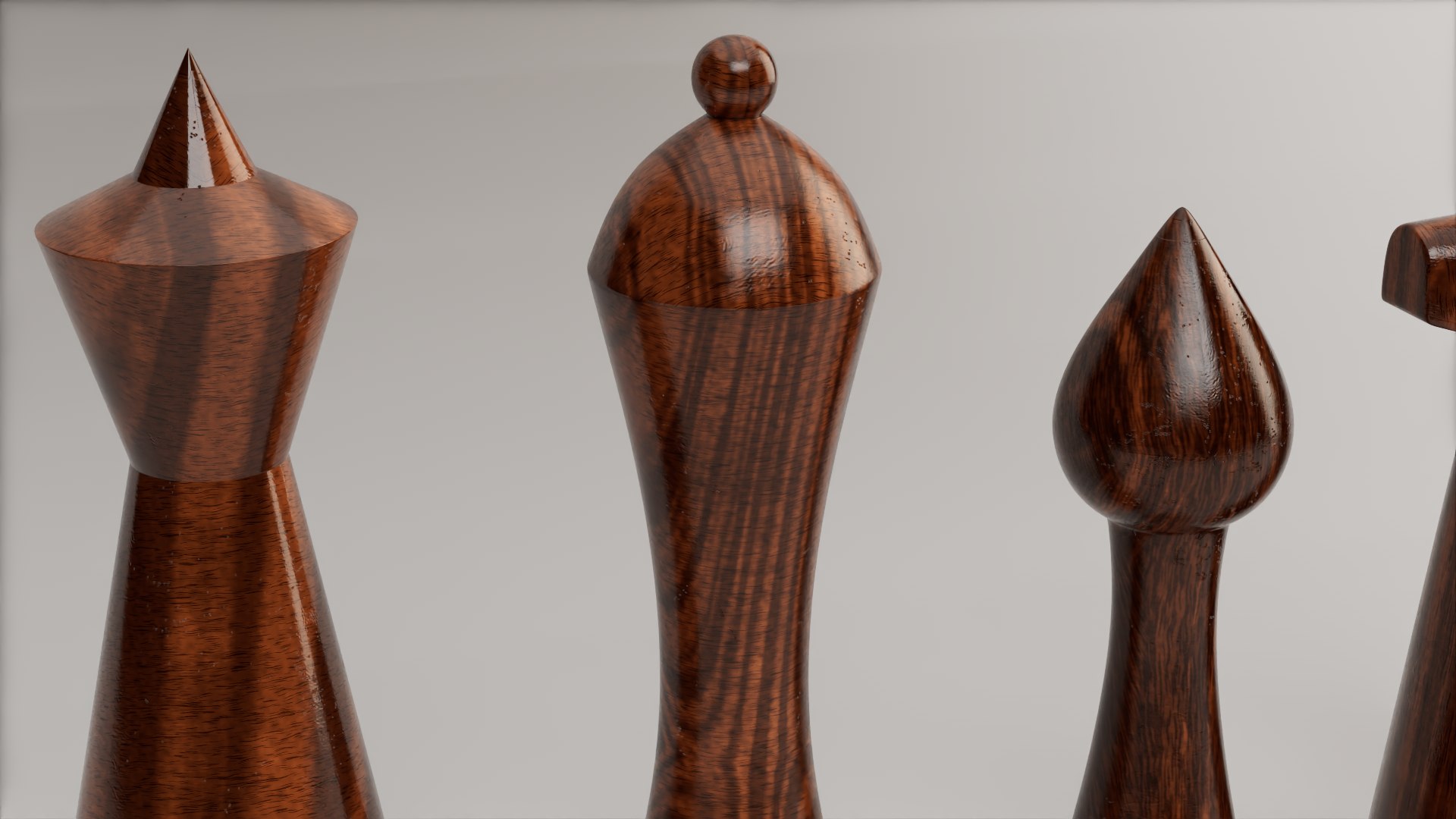 3D Antique Abstract Chess Set - TurboSquid 2130814