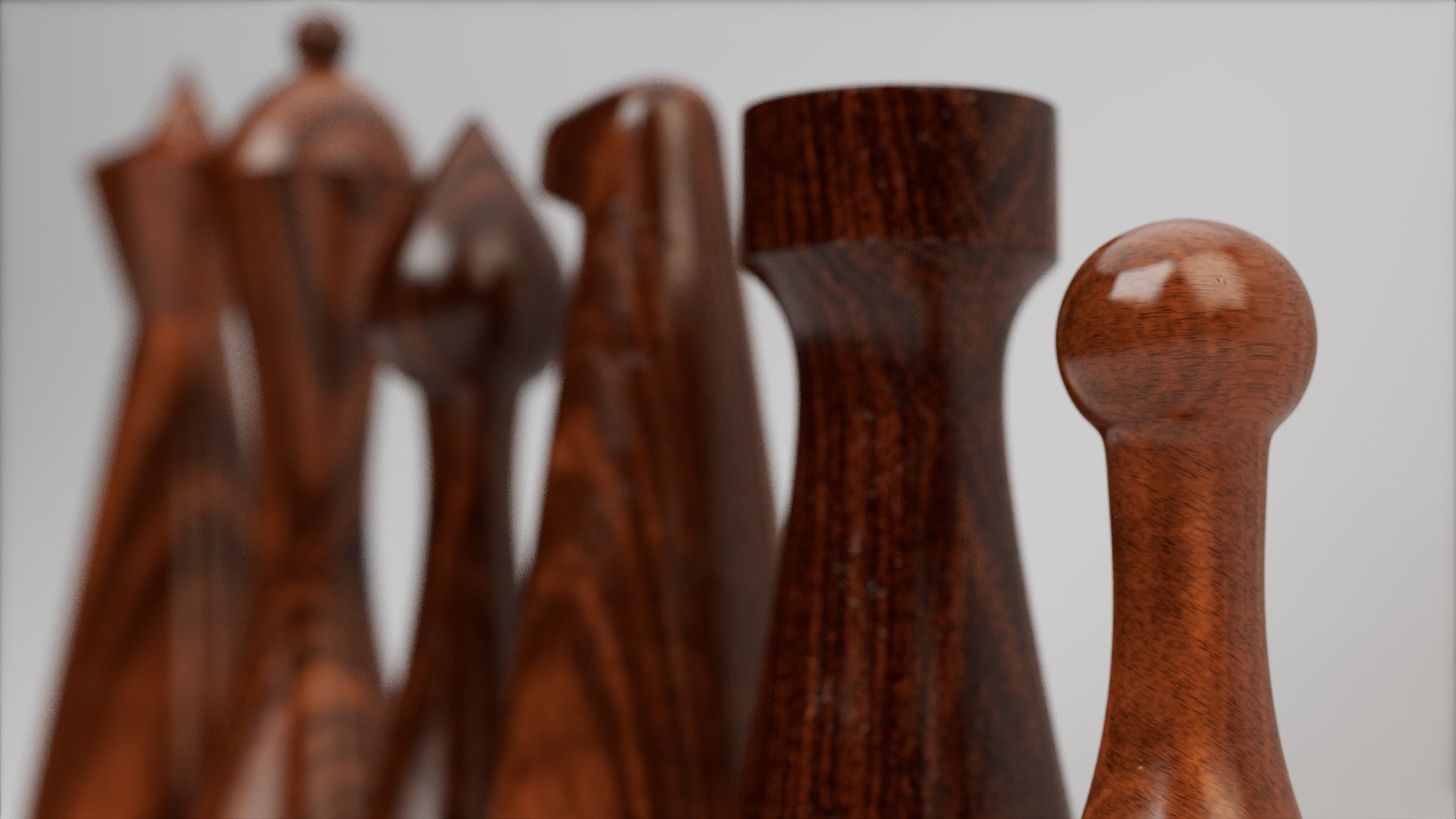 3D Antique Abstract Chess Set - TurboSquid 2130814