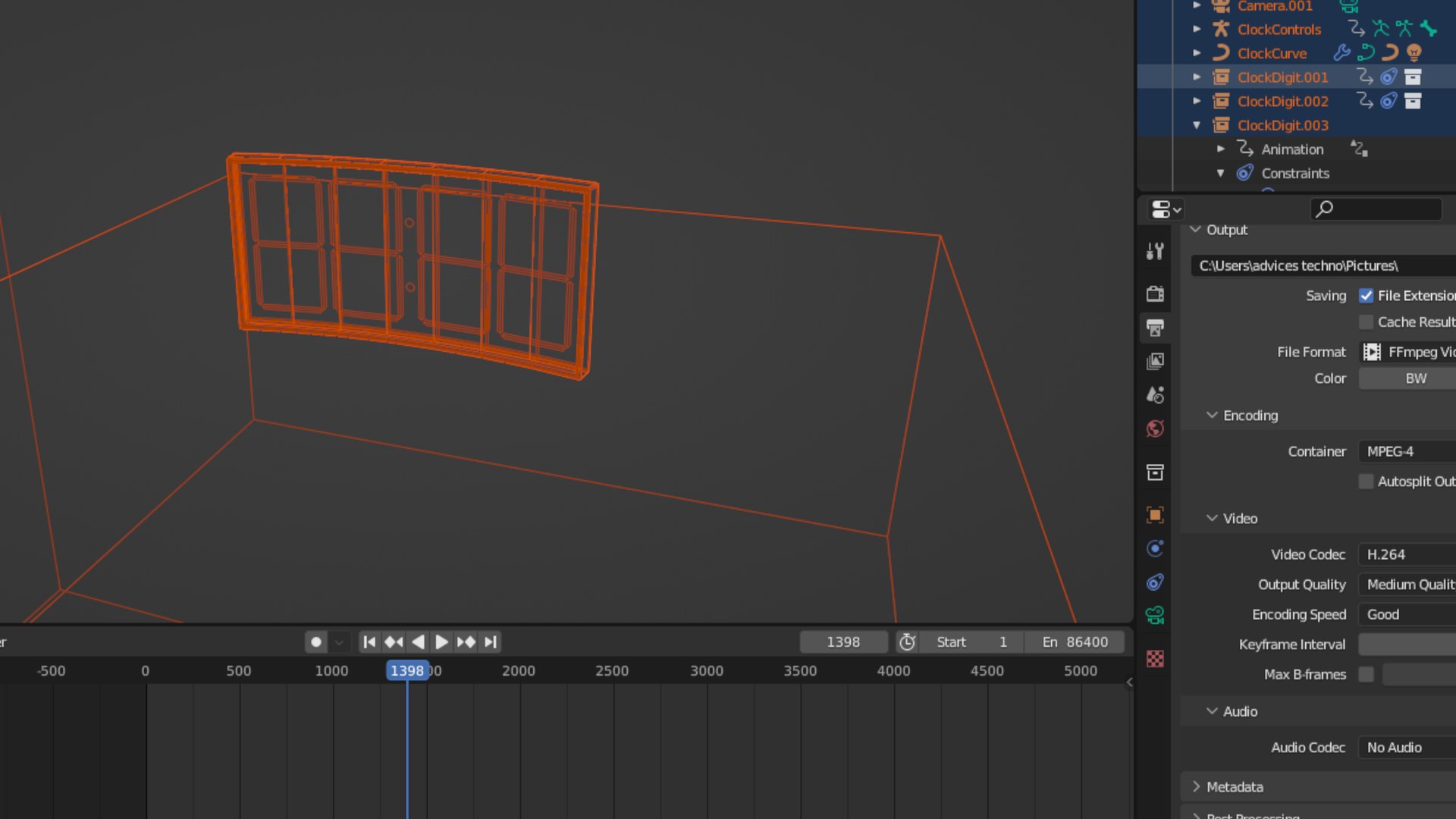 3d Animated Digital Clock Model Turbosquid 1947423