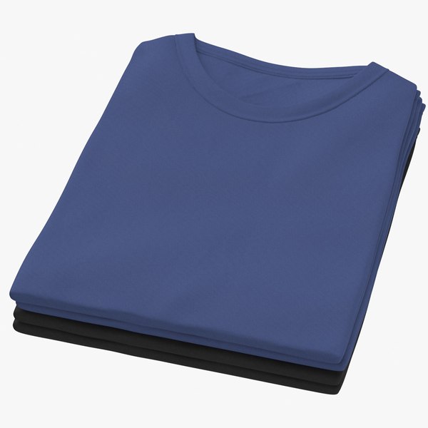 Female Crew Neck Folded Stacked Color Variations 10 model - TurboSquid ...