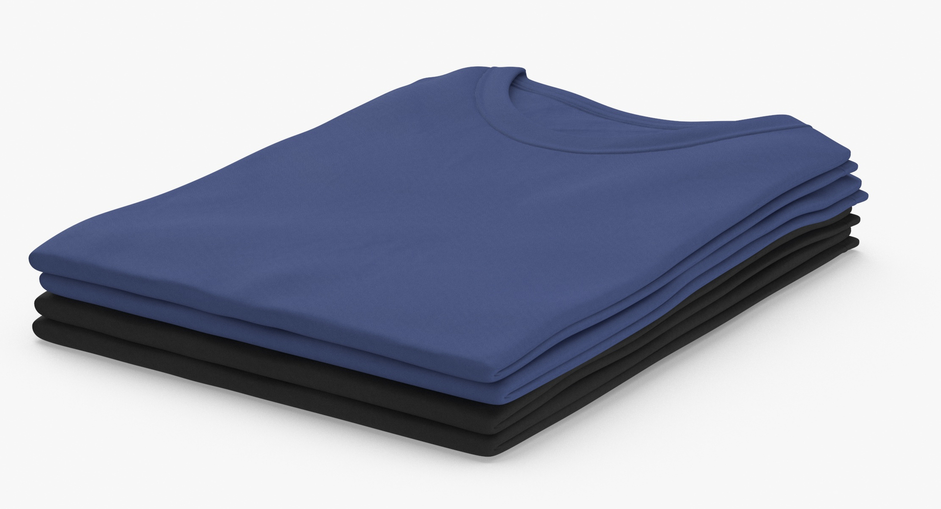 Female Crew Neck Folded Stacked Color Variations 10 Model - TurboSquid ...