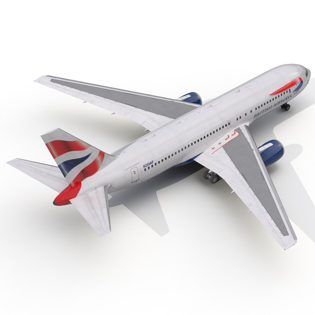 3d model boeing 767-200 british airways