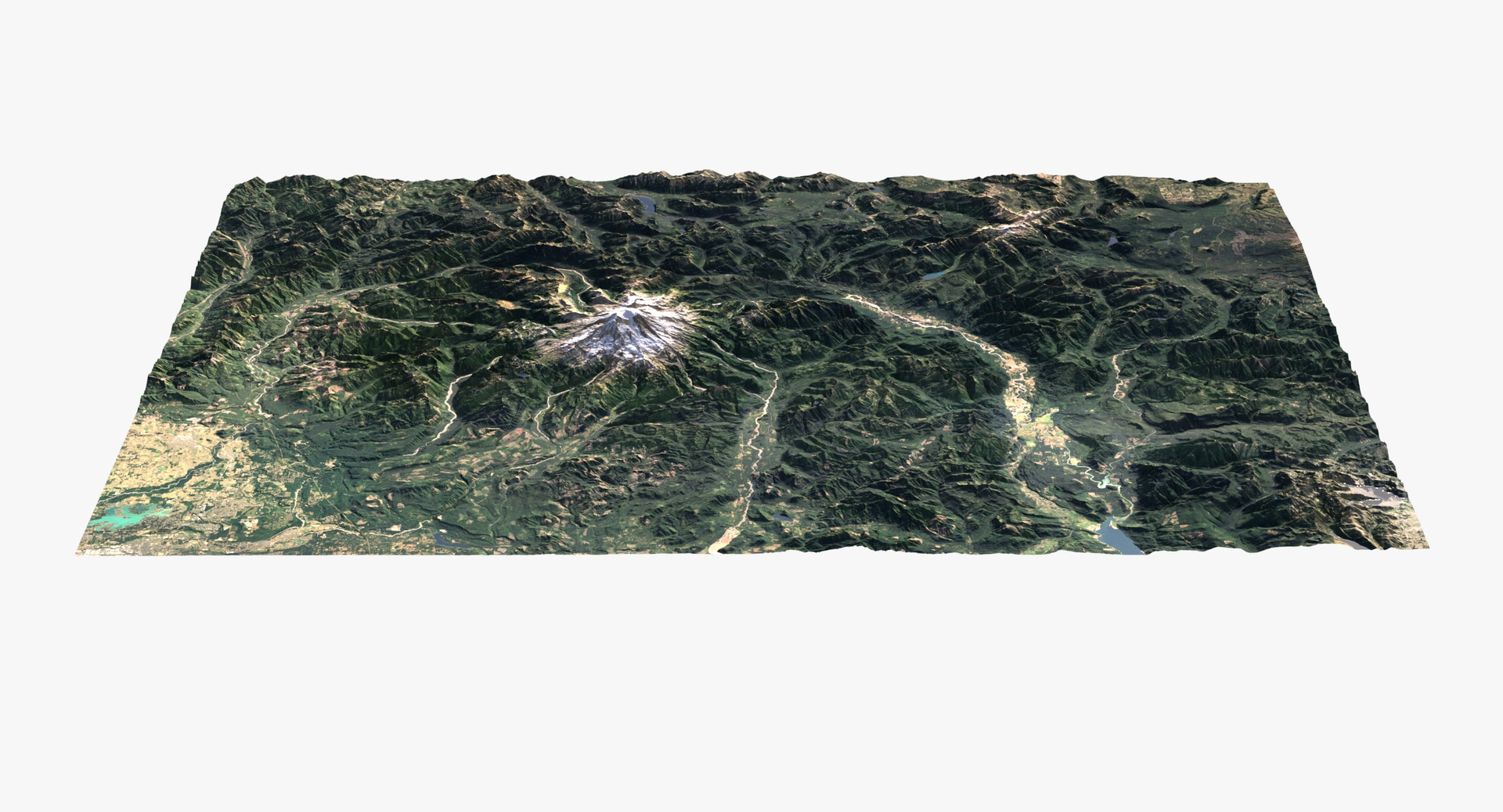 Large Scale Terrain - Mount Rainier Model - TurboSquid 2219310