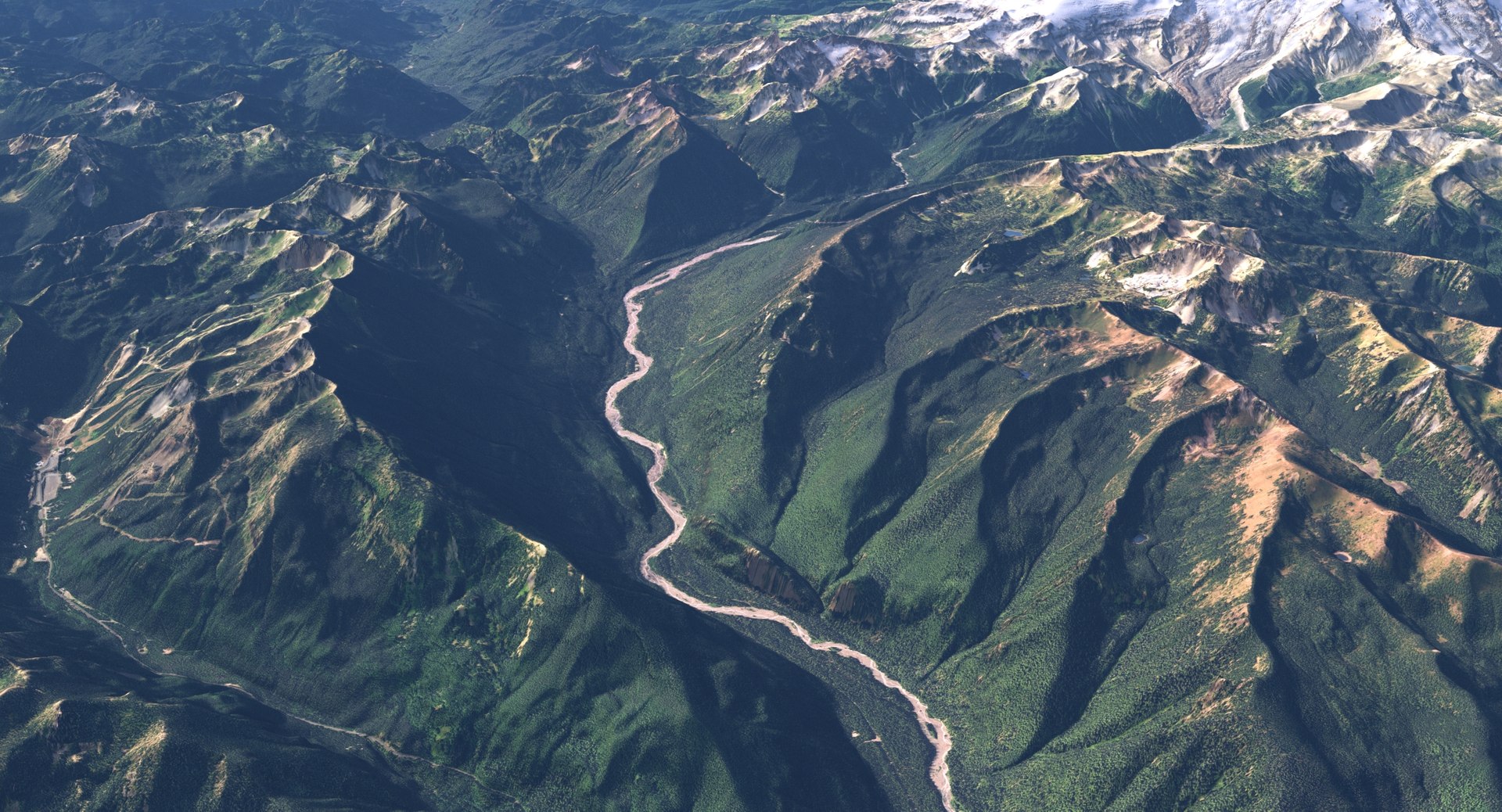 Large Scale Terrain - Mount Rainier Model - TurboSquid 2219310