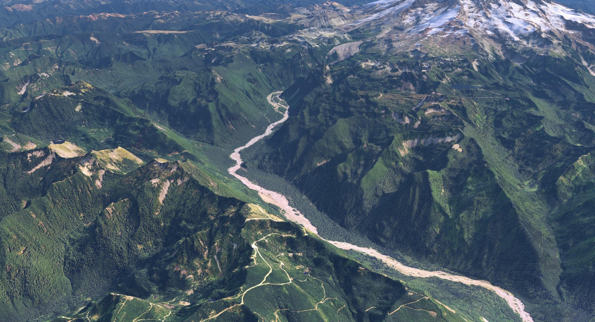 Large Scale Terrain - Mount Rainier Model - TurboSquid 2219310