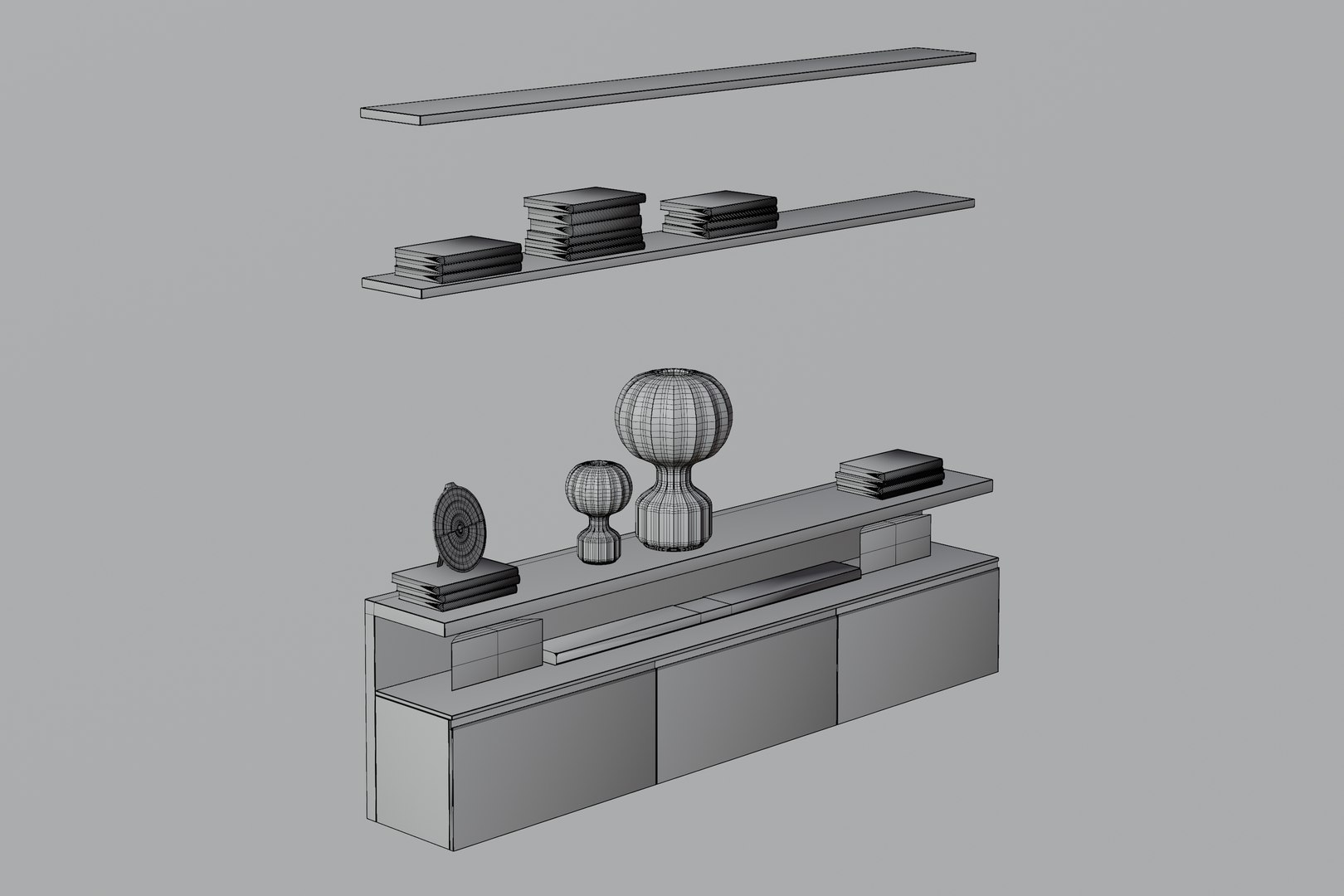 Modern Shelves Model - TurboSquid 1921921