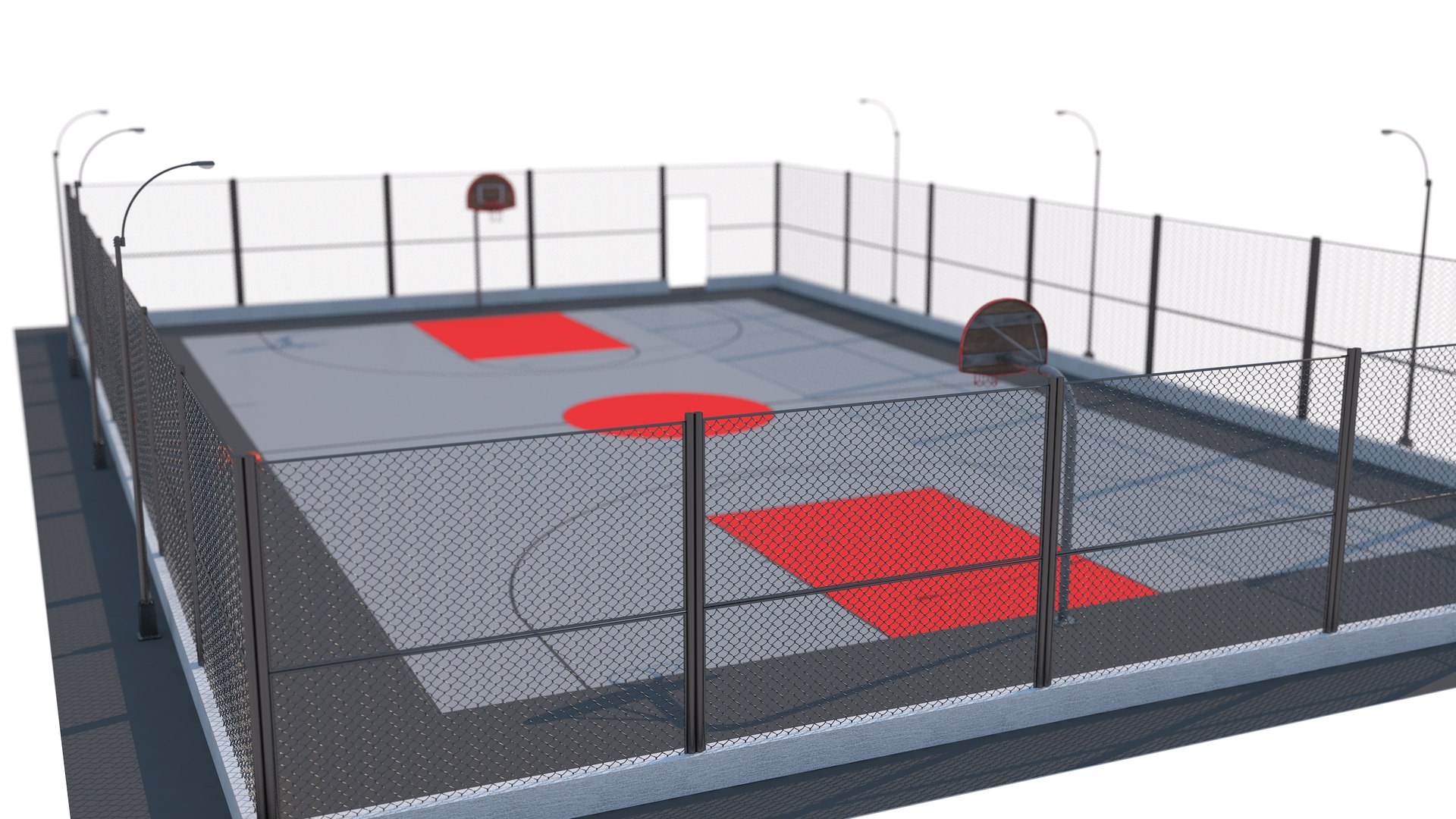 3D Outdoor Basketball Court 2 - TurboSquid 1959995