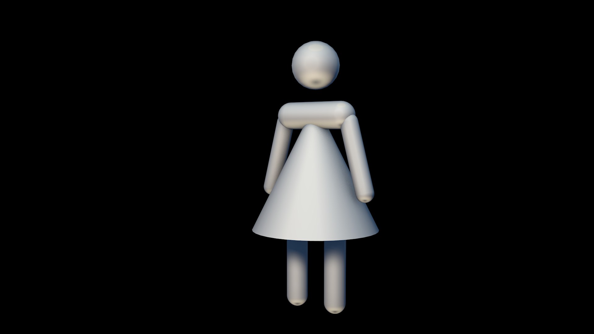3d Model Female Symbol