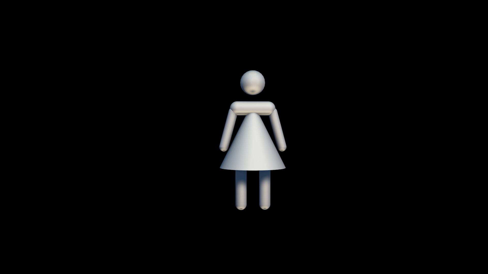 3d Model Female Symbol