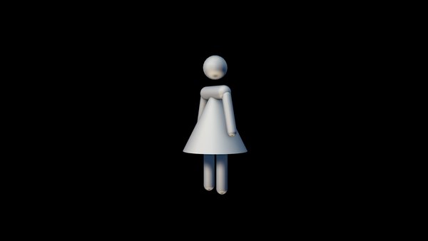 3d model female symbol