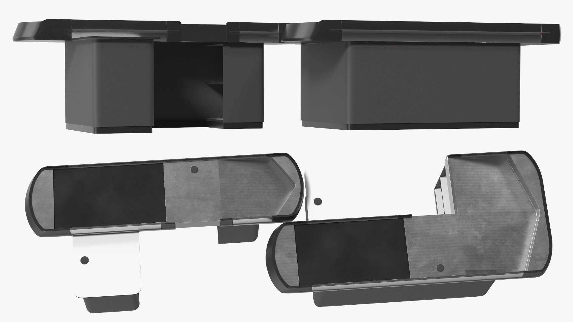 Retail Checkout Counters Set Grey 3D model - TurboSquid 2178334