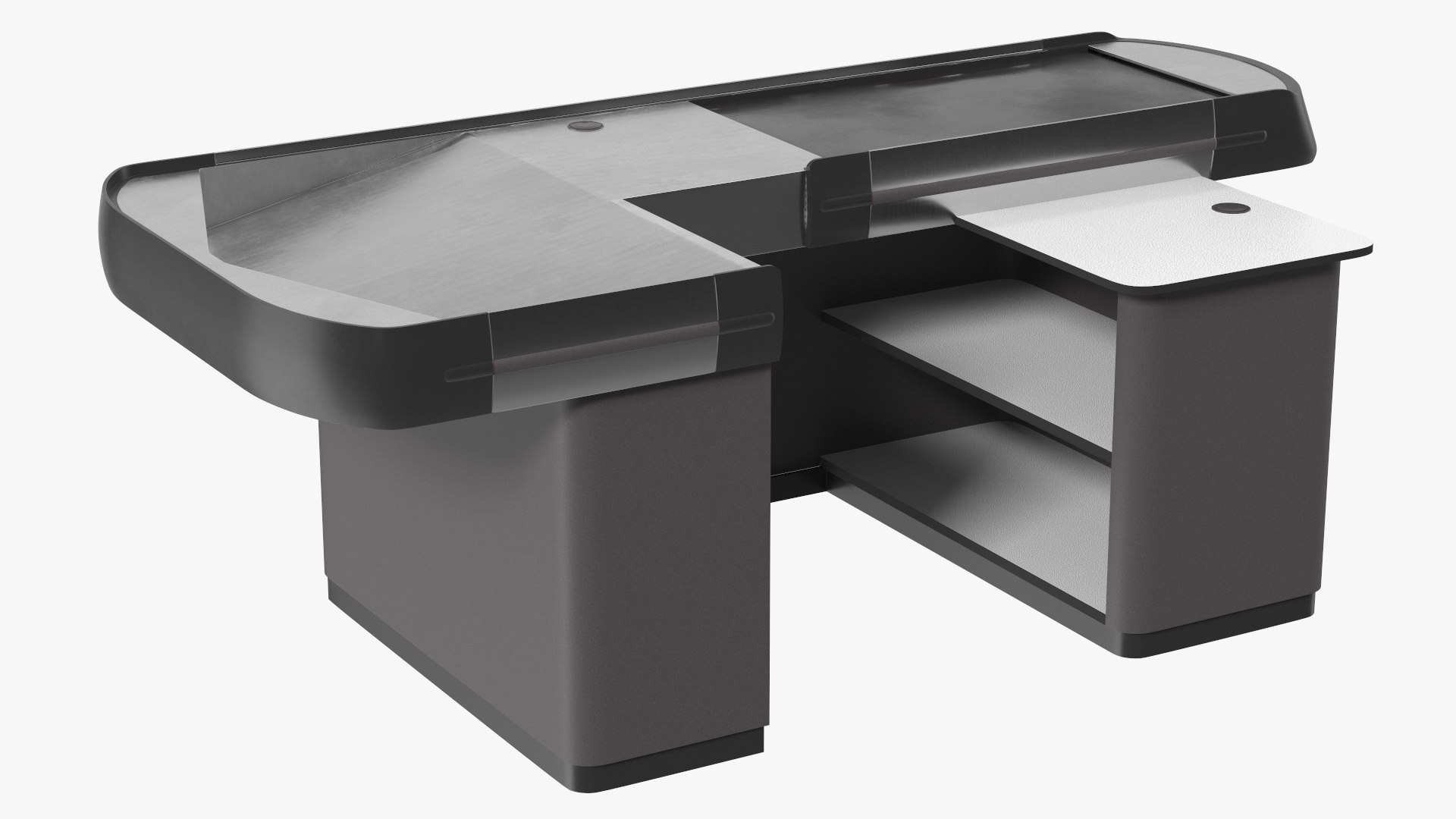 Retail Checkout Counters Set Grey 3D model - TurboSquid 2178334