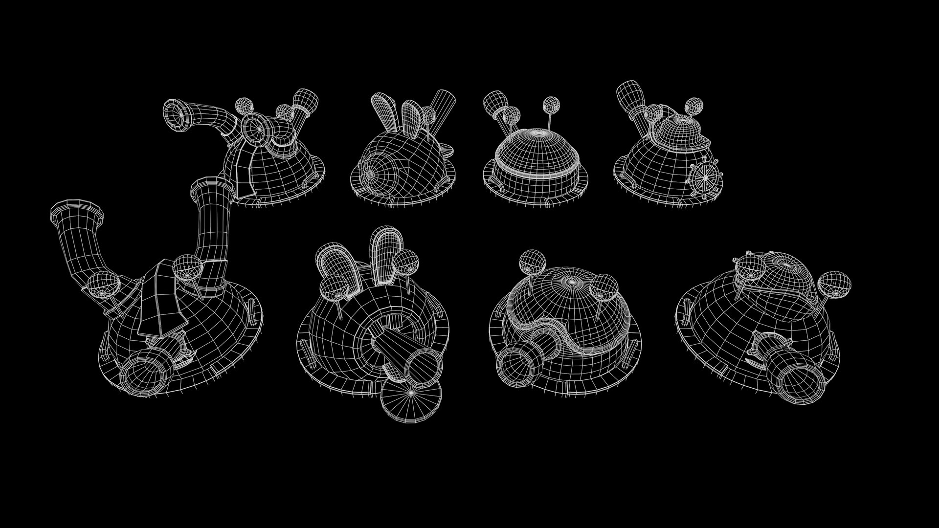 3D Cartoon Cannon Mega Pack model - TurboSquid 1956572