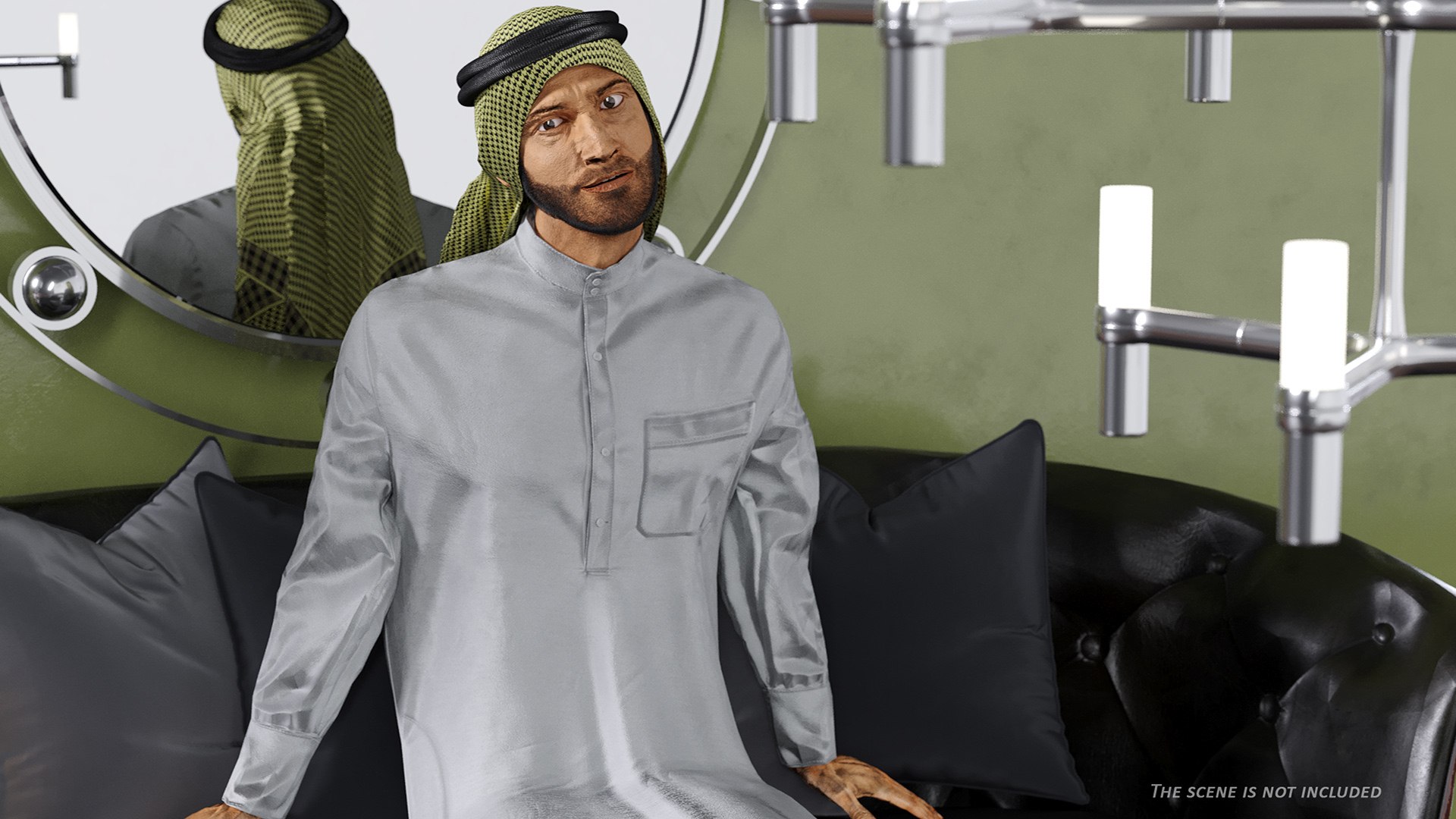 Arab Man With Traditional Arabic Hat Model - TurboSquid 1966528
